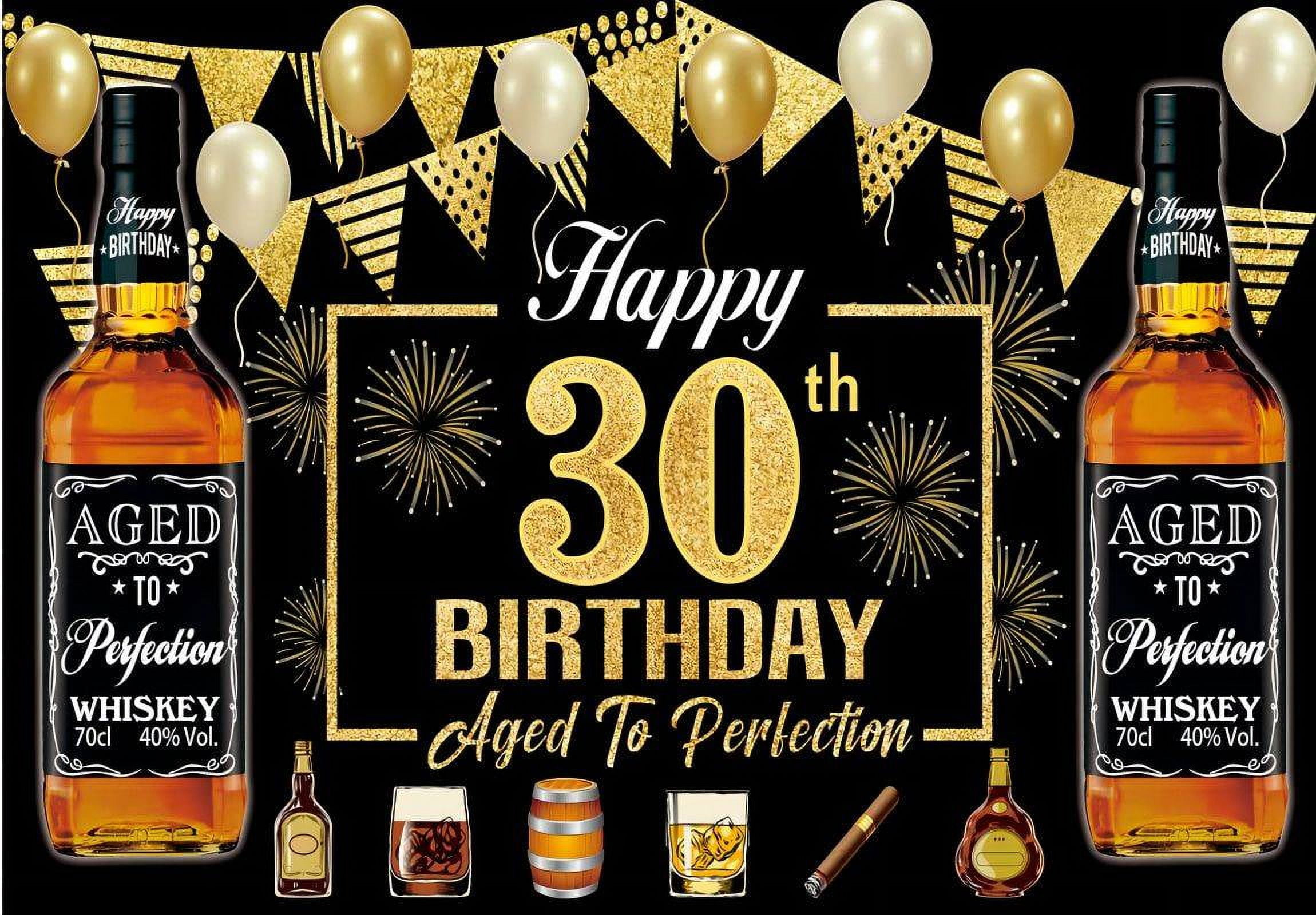 Rose Gold 30 Birthday Banner Rose Gold 30th Birthday Backdrop Happy ...