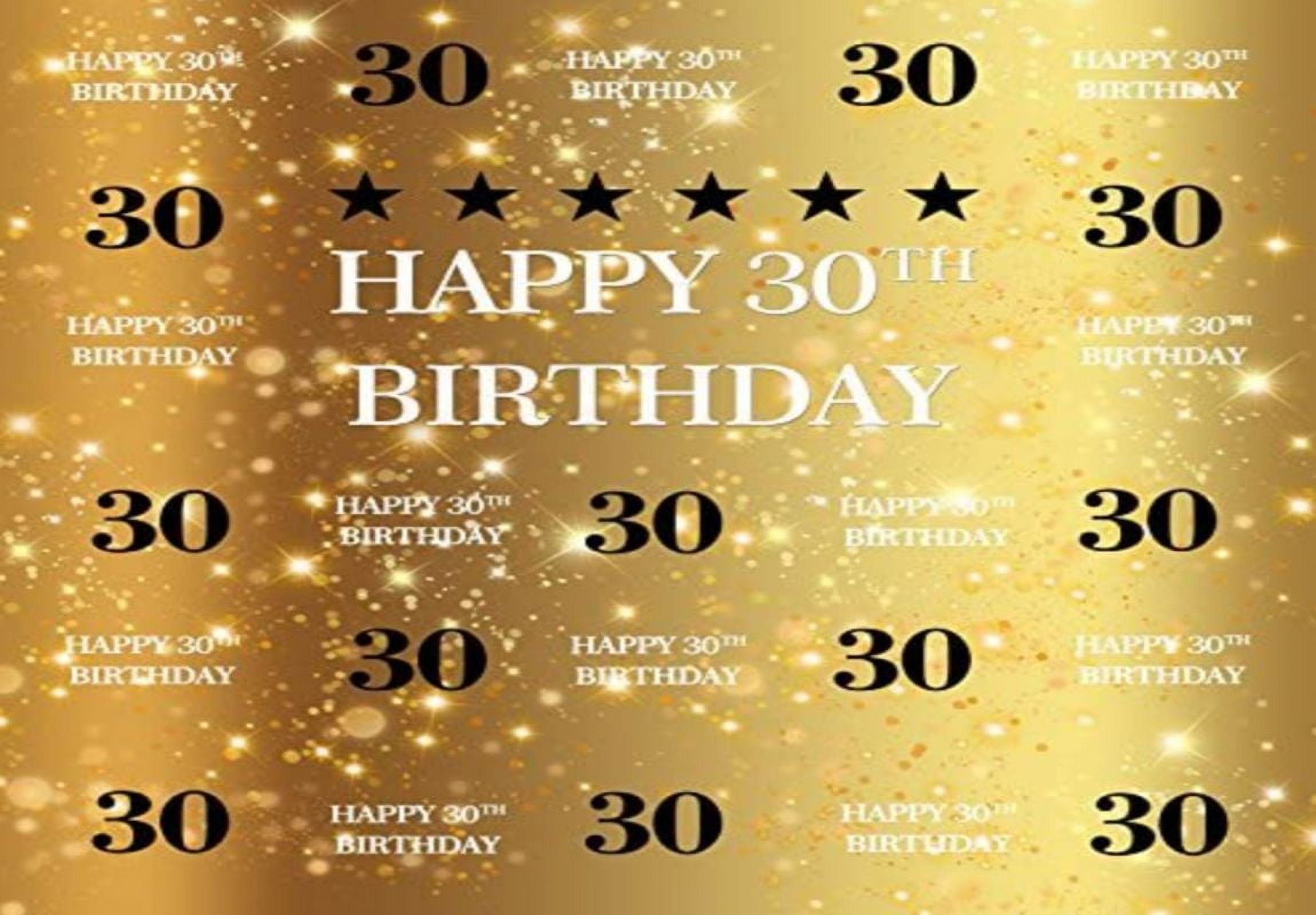 Rose Gold 30 Birthday Banner Rose Gold 30th Birthday Backdrop Happy ...