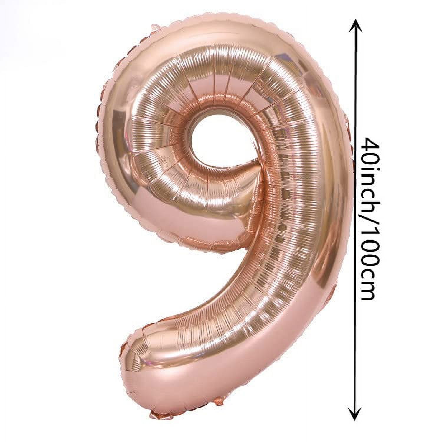 Rose Gold 39th AJH3 Birthday Decorations - Large 40 Inch Number 39 Foil ...