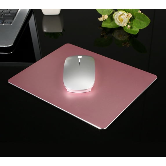 Rose Gold Aluminum Metal Mouse Pad, Smooth Hard Surface for Gaming ...