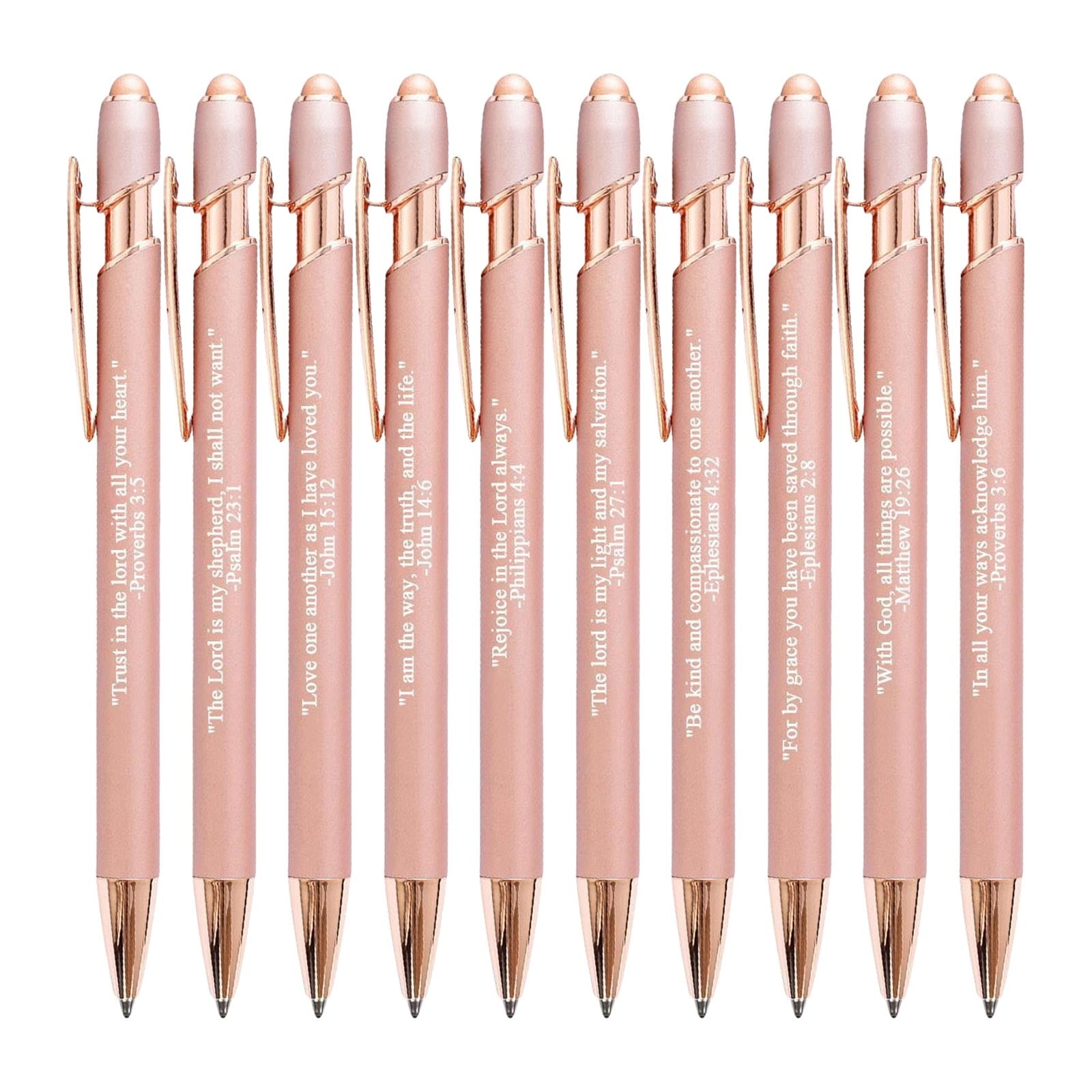 Rose Gold Ballpoint Pen with Engraving Name Pack of 10 Ballpoint Pens ...
