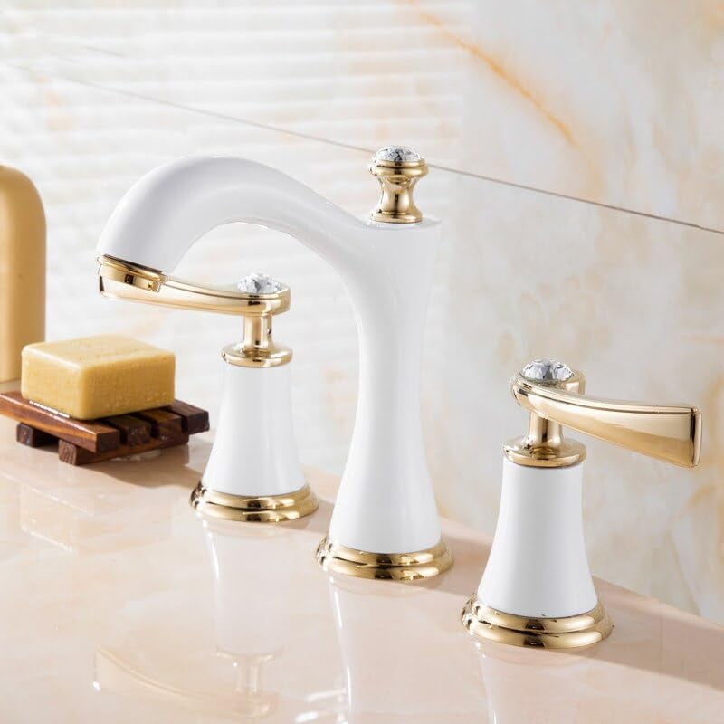 Rose Gold Basin Faucet Mixer Hot and Cold Gold Bathroom Faucet Brass ...