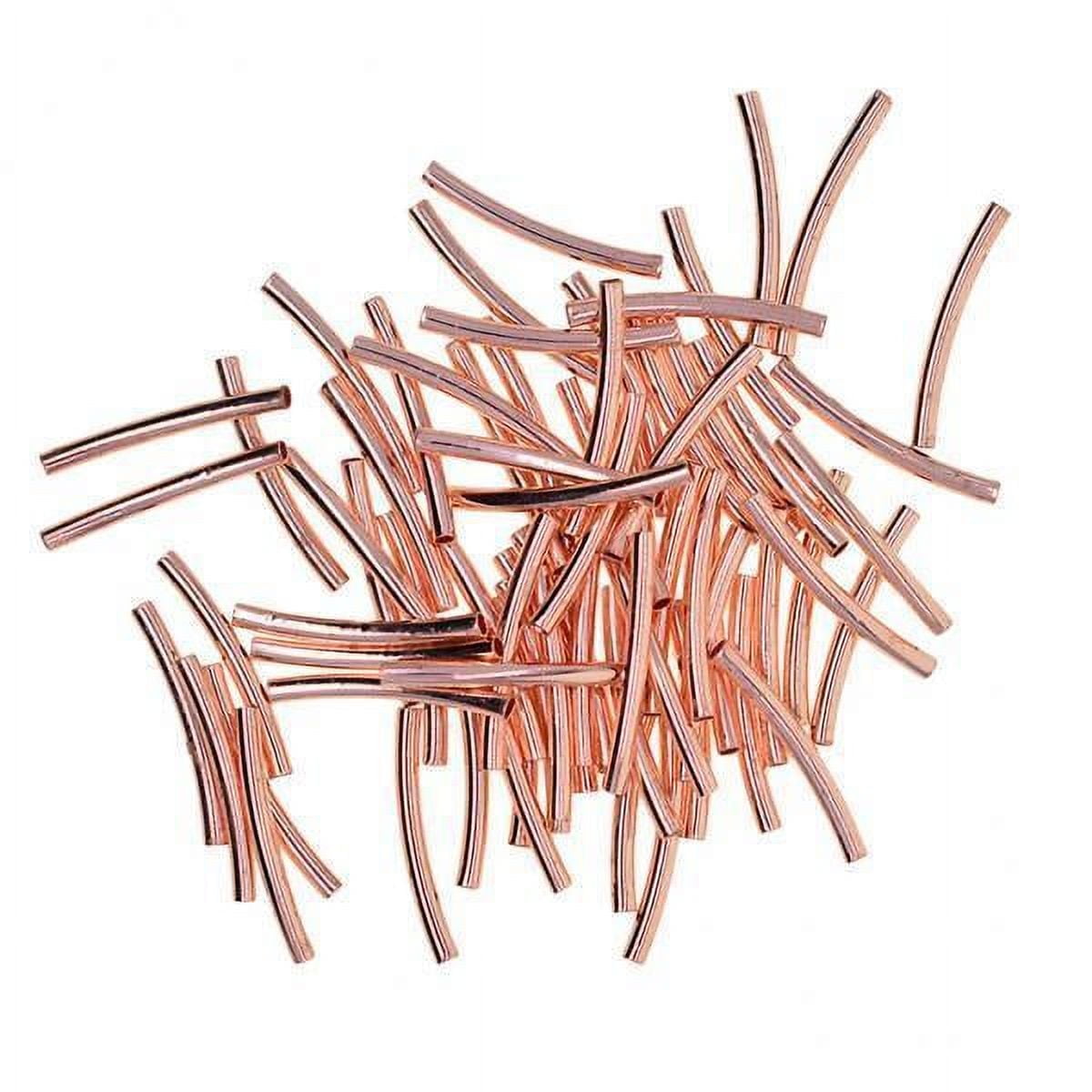 Rose Gold Beading Tube Beads Smooth Tube Jewelry Making DIY - Walmart.com