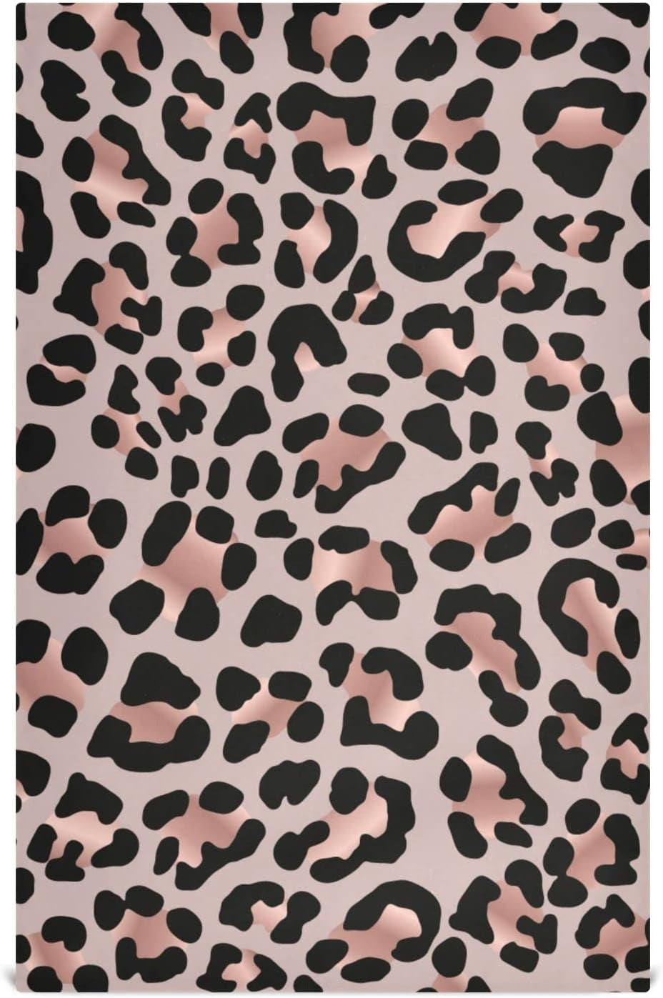 Rose Gold Black Leopard Skin Kitchen Towel, Dish Towels Quick Drying ...