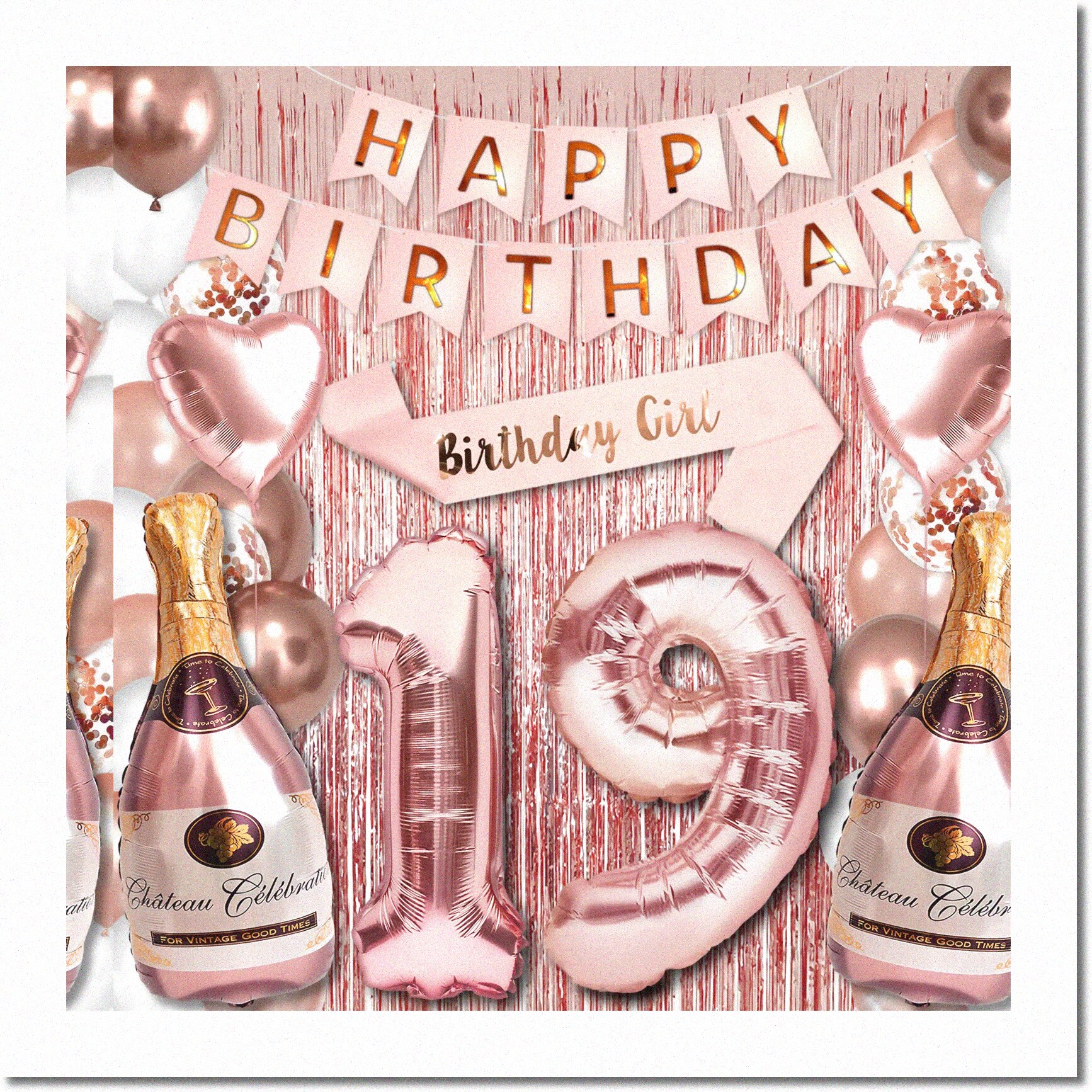 Rose Gold Bliss: Ultimate 19th Birthday Bash Kit for Women & Girls ...
