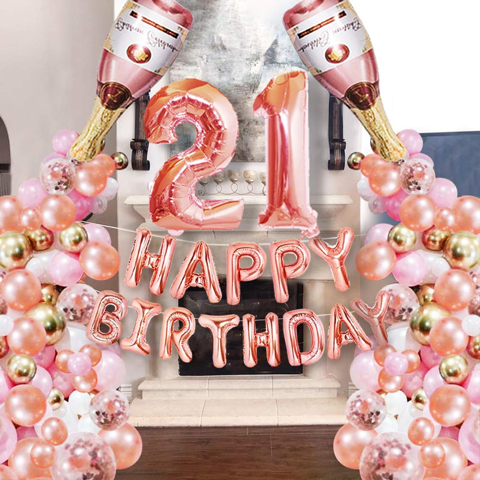 Rose Gold CM31 21st Birthday Decorations for Her, 21st Birthday ...
