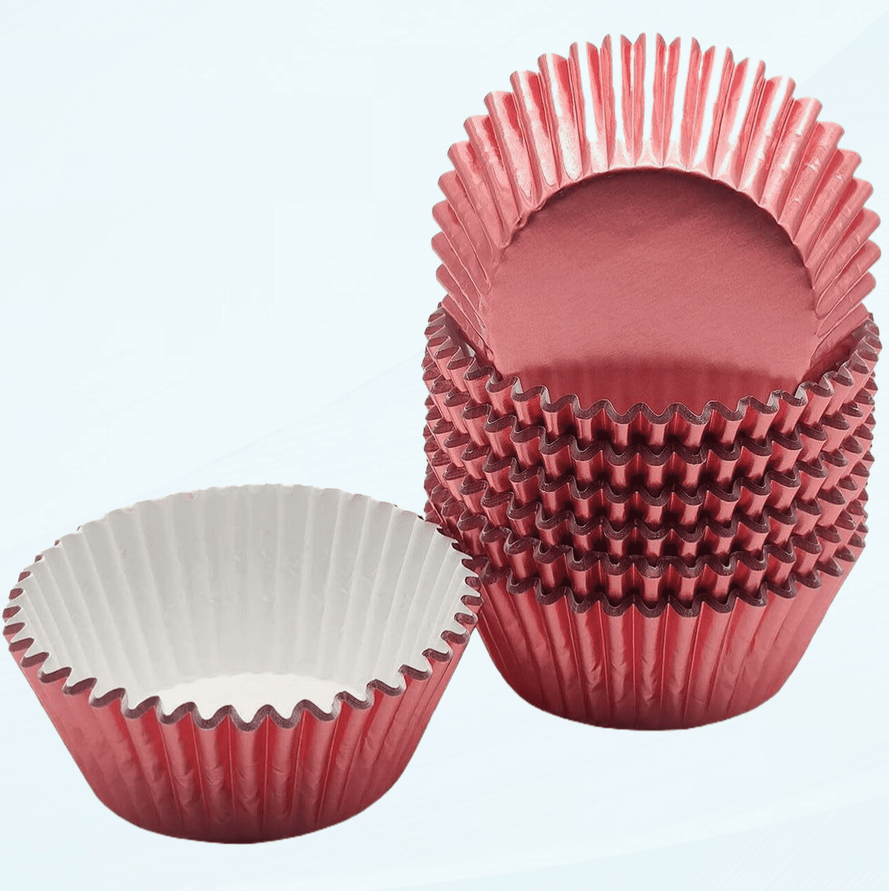Rose Gold Cupcake Liners 160-count, Standard Wrappers Muffin Baking ...