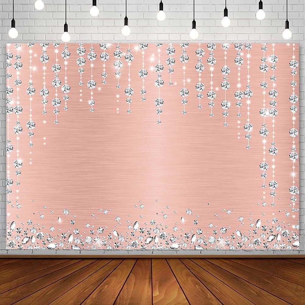 Rose Gold Diamonds Curtain Backdrop for Photography Birthday Party ...