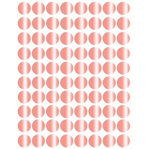Rose Gold Dot Sticker Sheets (13mm) 0.5 Round Price Stickers Blank ...