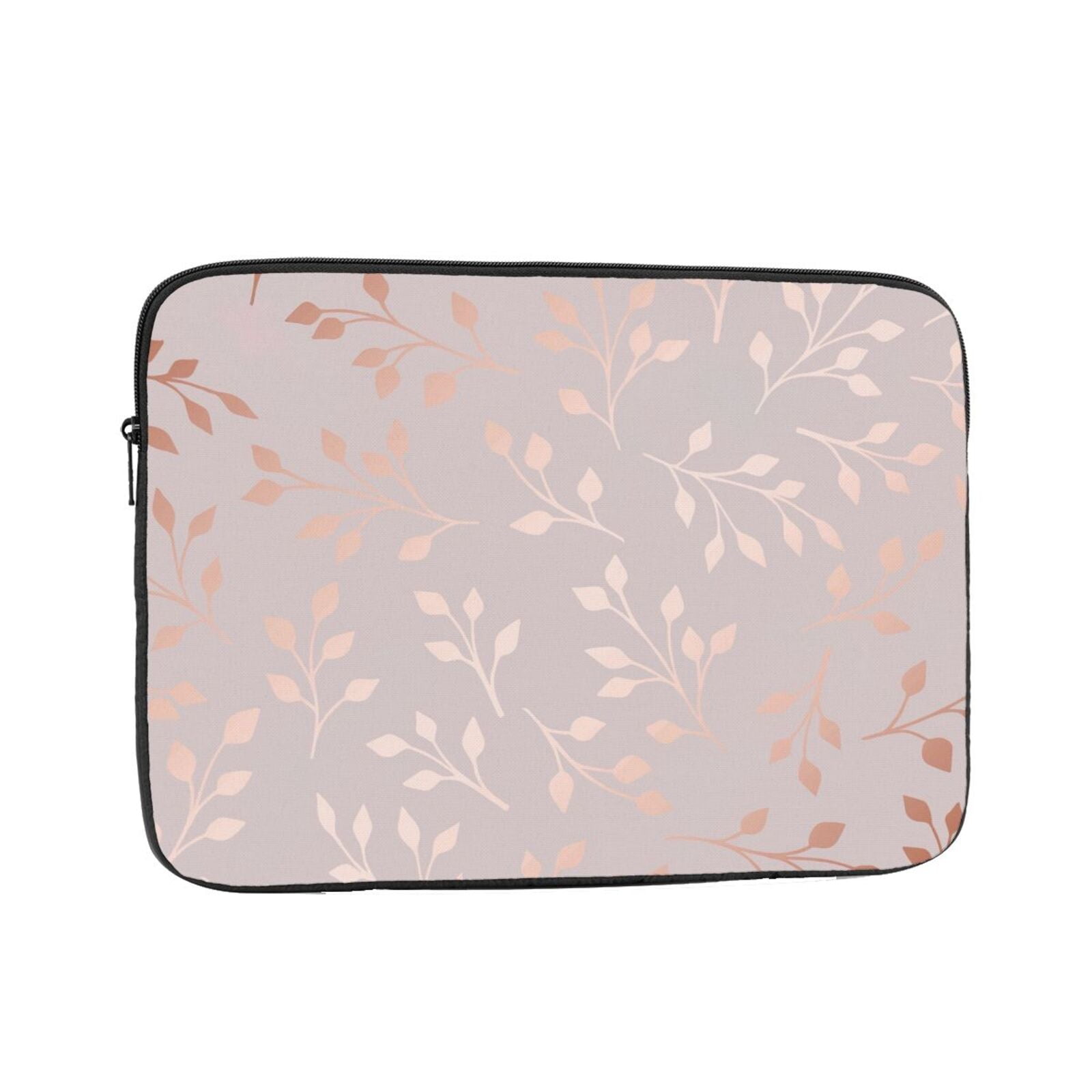 Rose Gold Elegant Decorative Floral 15 inch Portable Laptop Sleeve ...