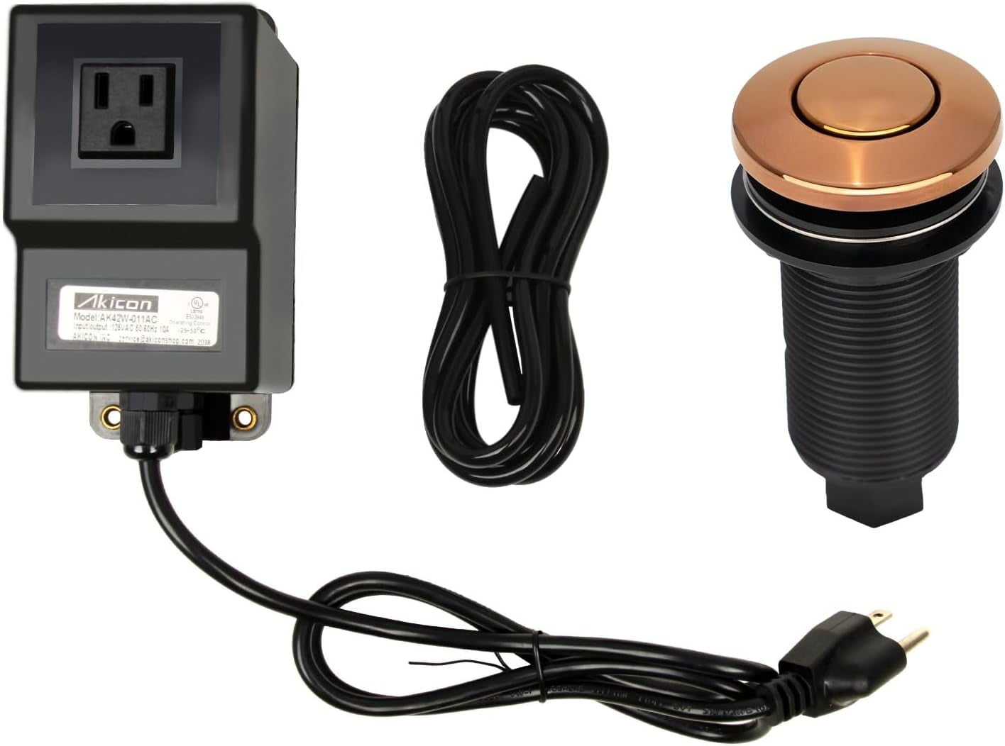 Rose Gold Garbage Disposal Kitchen Air Switch Kit, Single Outlet Sink ...