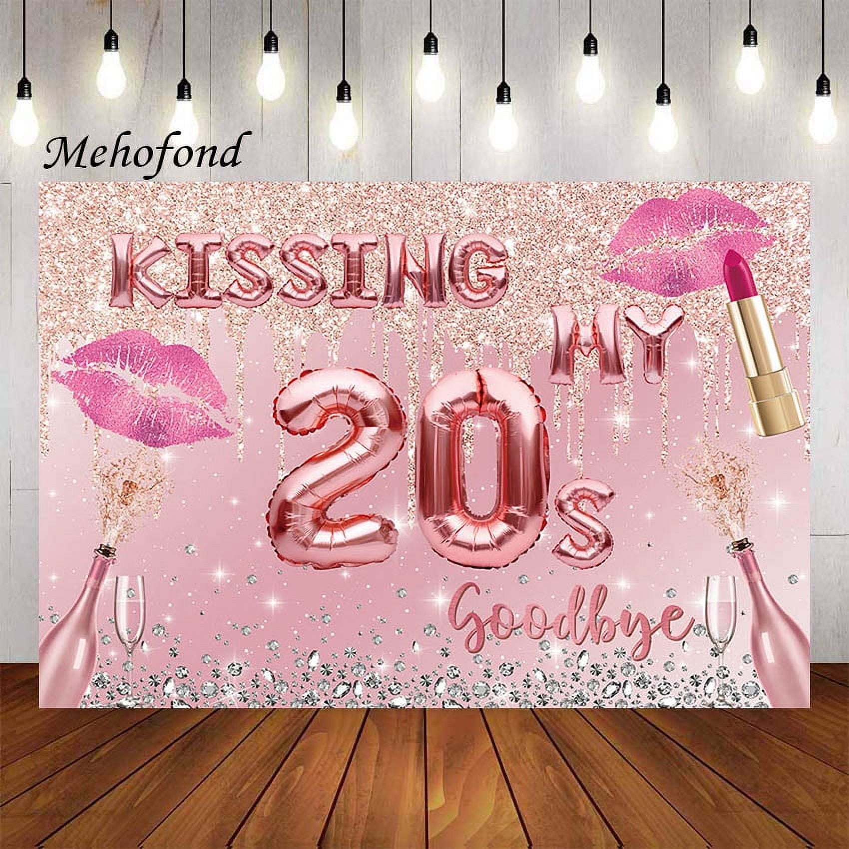 Rose Gold Girl Women Happy 20s Birthday Party ing My 20S Goodbye r ...