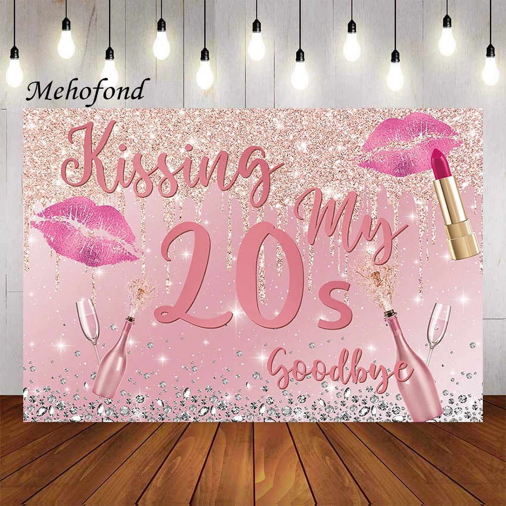 Rose Gold Girl Women Happy 20s Birthday Party ing My 20S Goodbye r ...