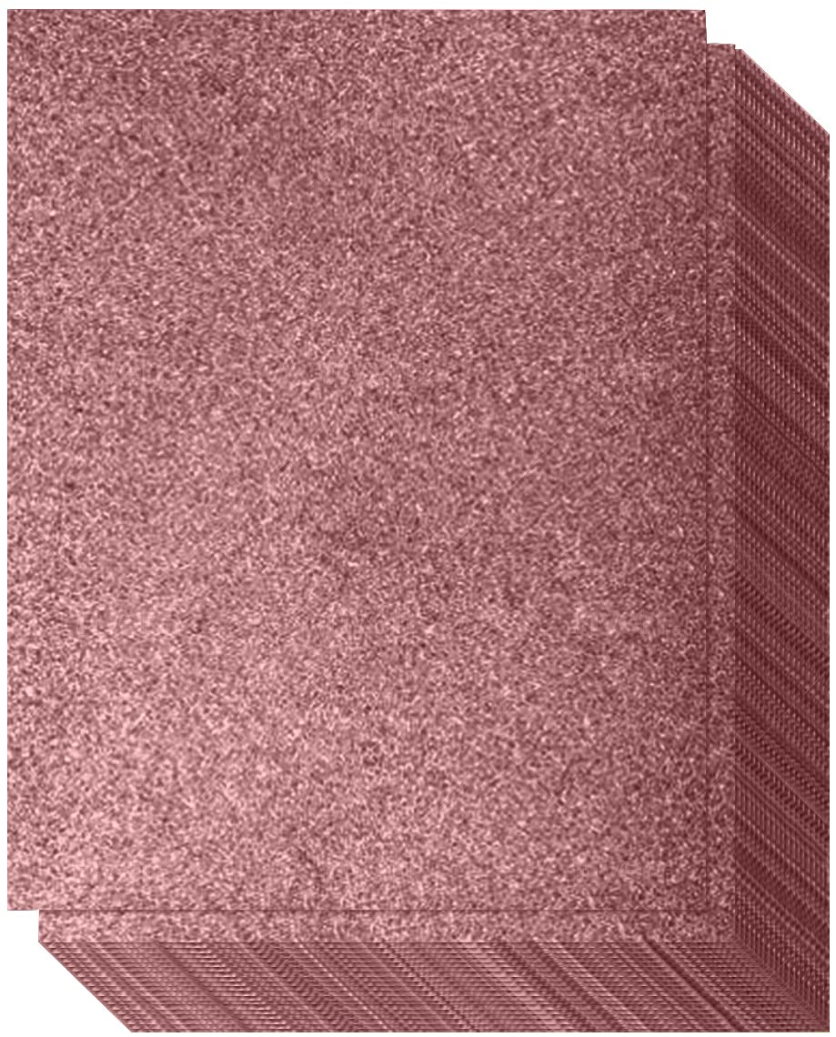 Rose Gold Glitter Cardstock OIF8 - One-sided - Non-Adhesive - 20 8.5 x ...