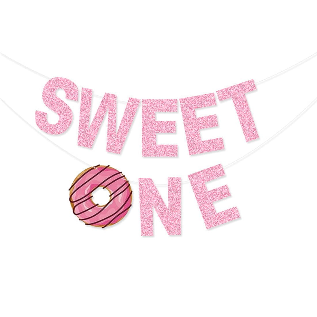 Rose Gold Glitter Sweet One/1st Colourful Banner Set for Memorable Kids ...