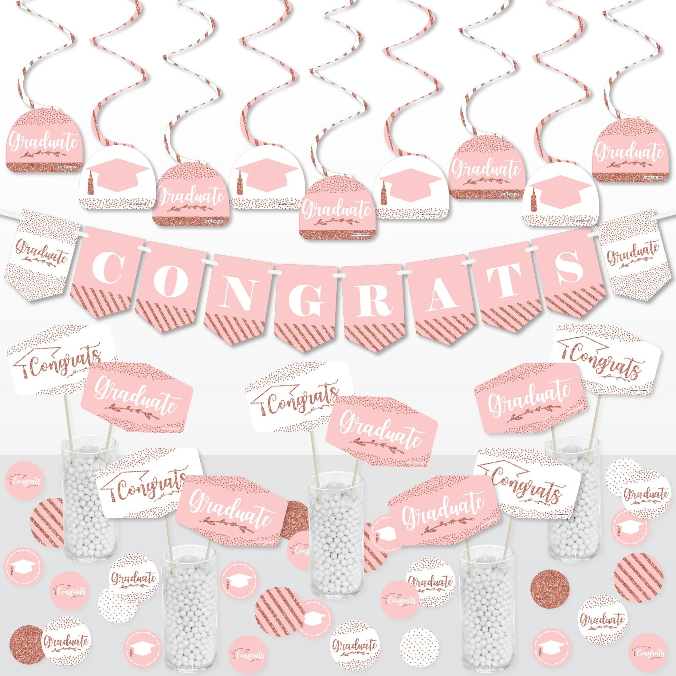 Rose Gold Grad Party Pack - Celebrate your graduation in style with ...