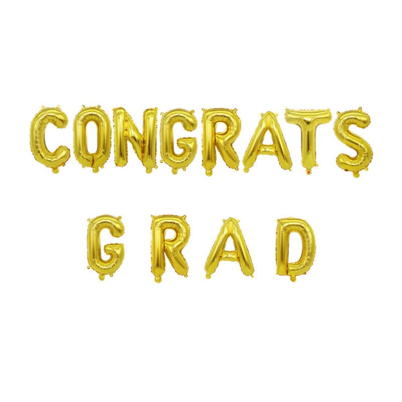 Rose Gold Graduation Balloons 16 Inch Hanging Congrats Foil Letter ...