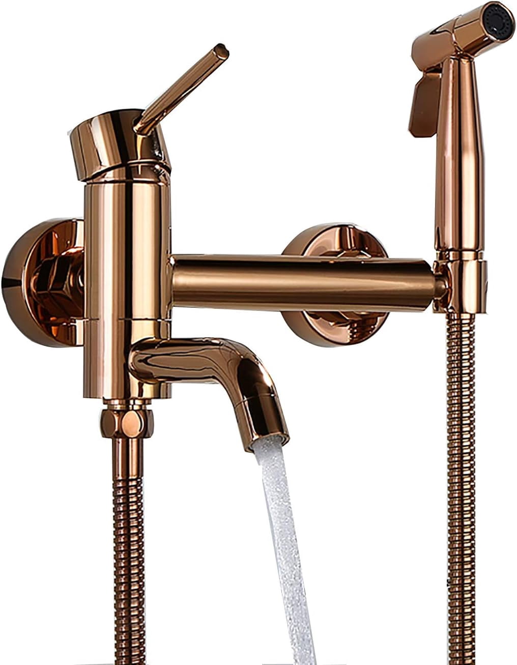 Rose Gold Handheld Bidet Sprayer for Toilet, Brass Bathroom Cloth ...