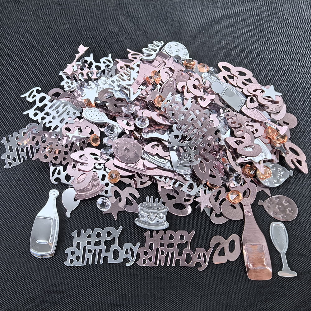 Rose Gold Happy Birthday Confetti 16/18/30/40/50/60th Birthday Decor ...