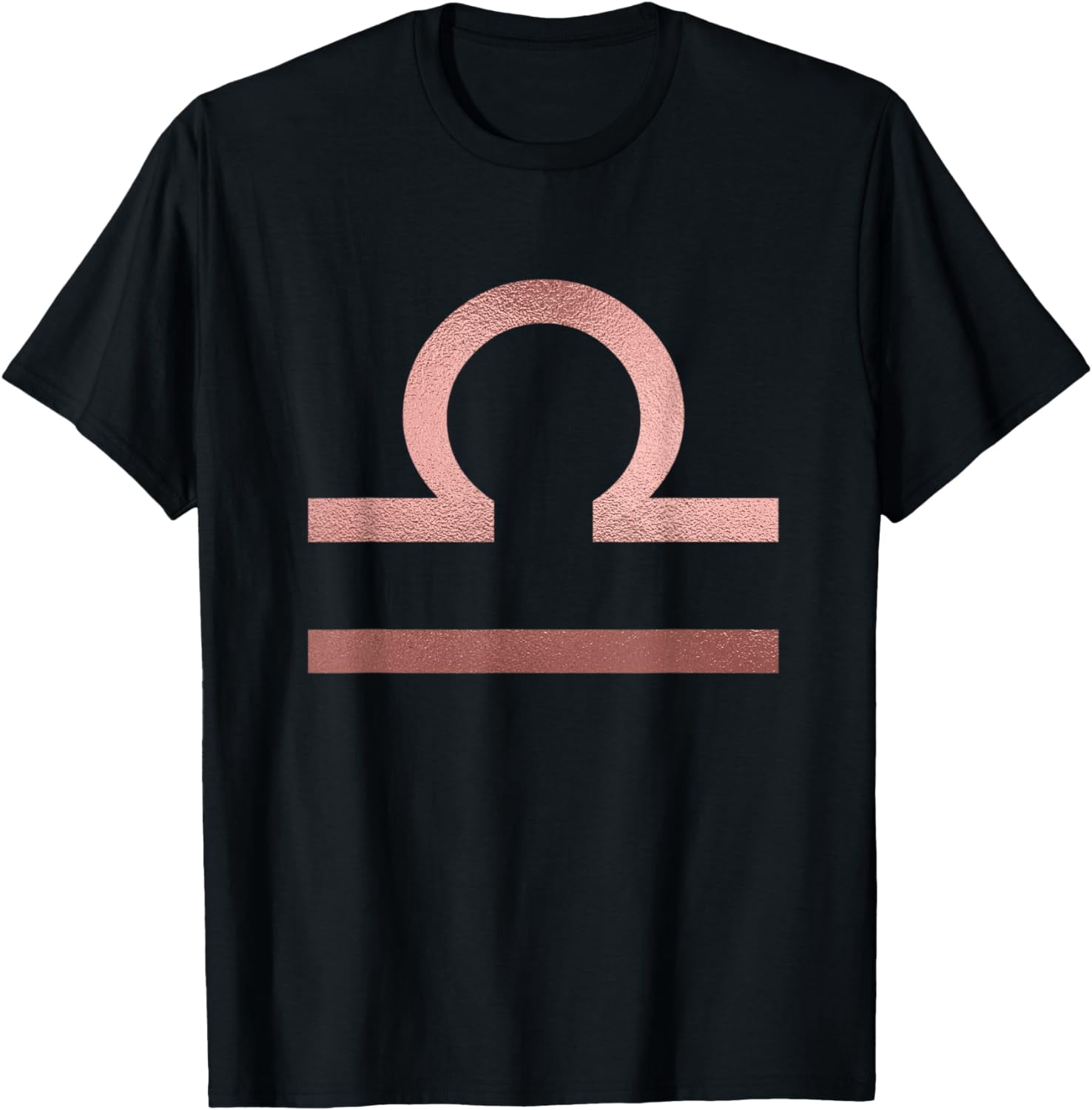Rose Gold Libra Scales Symbol Zodiac Star Sign T-Shirt - Walmart.com