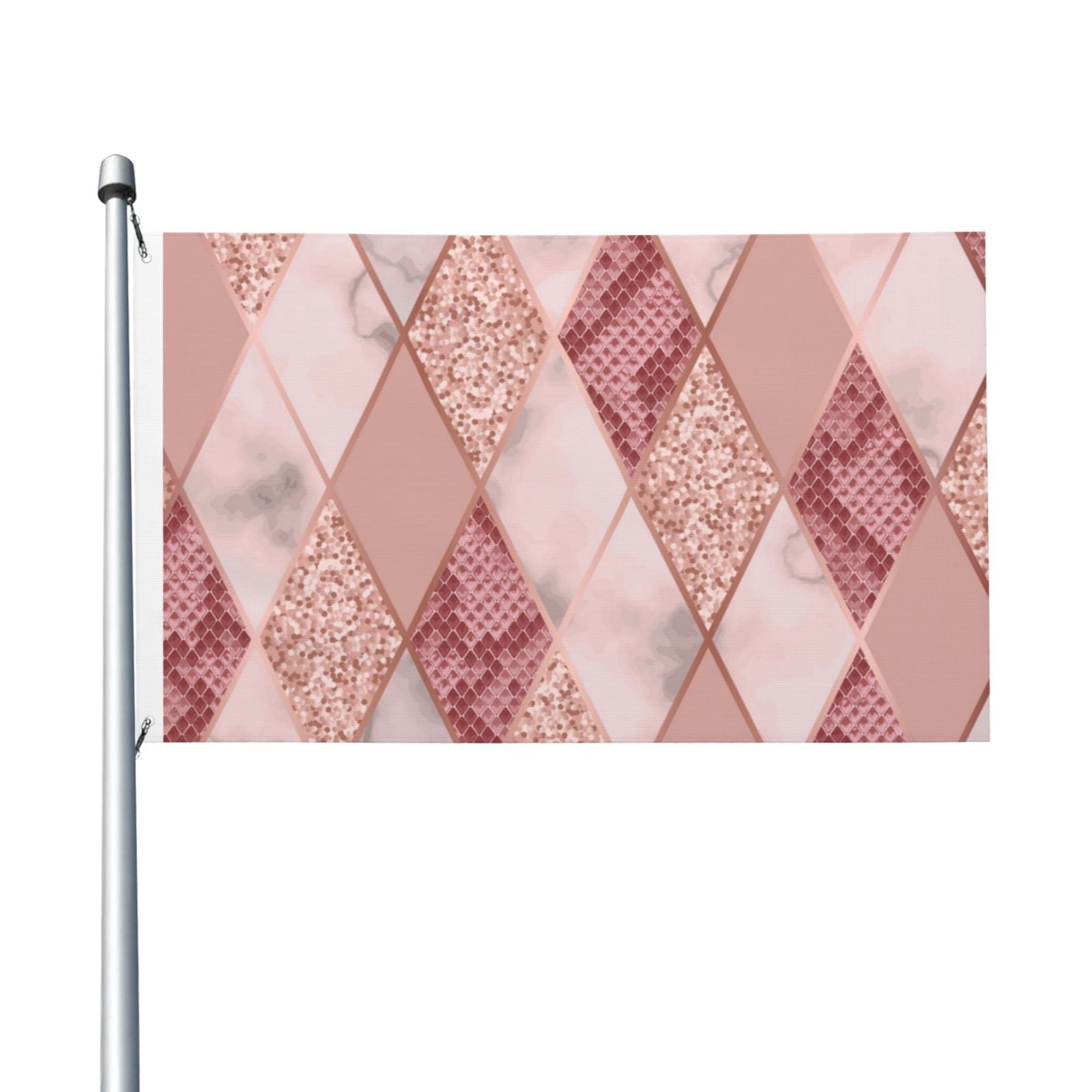 Rose Gold Marble Snakeskin Geometric Flag 3X5 Ft Garden Yard House ...