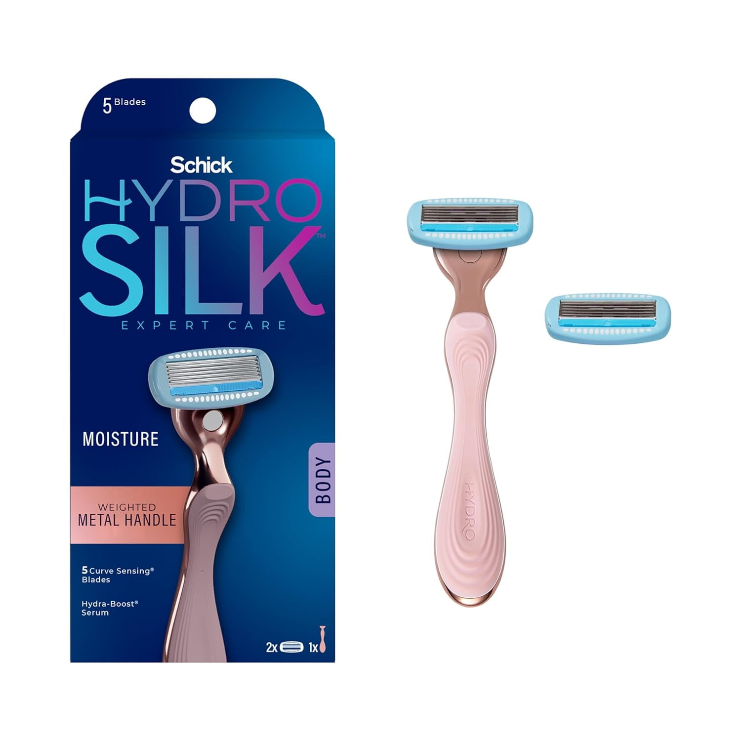 Rose Gold Metal Razor for Women | Womens Razors, 5-Blade Razors for ...