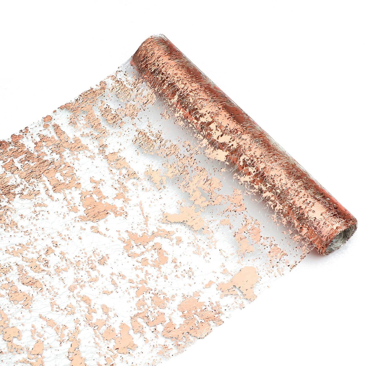 Rose Gold Metallic Table Runner 11 Inches x 3 Yard Thin Mesh Sparkle ...