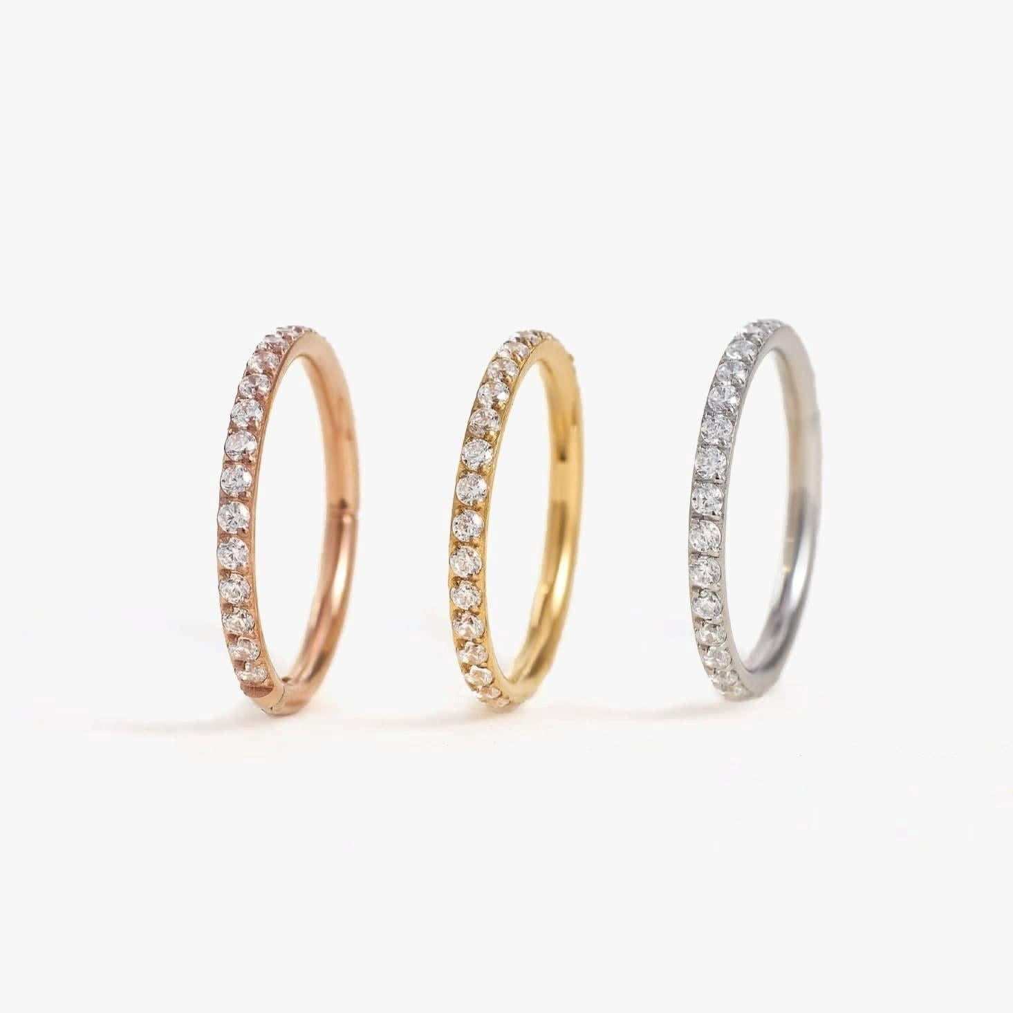 Multiple Sizes Crystal 3A CZ Cartilage Hoop 16g 18g - Walmart.com