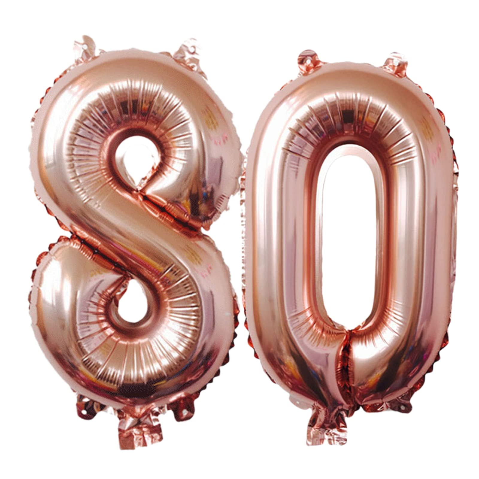 Rose Gold Number 80 Balloons - 32 Inch Digital Balloon Alphabet for ...
