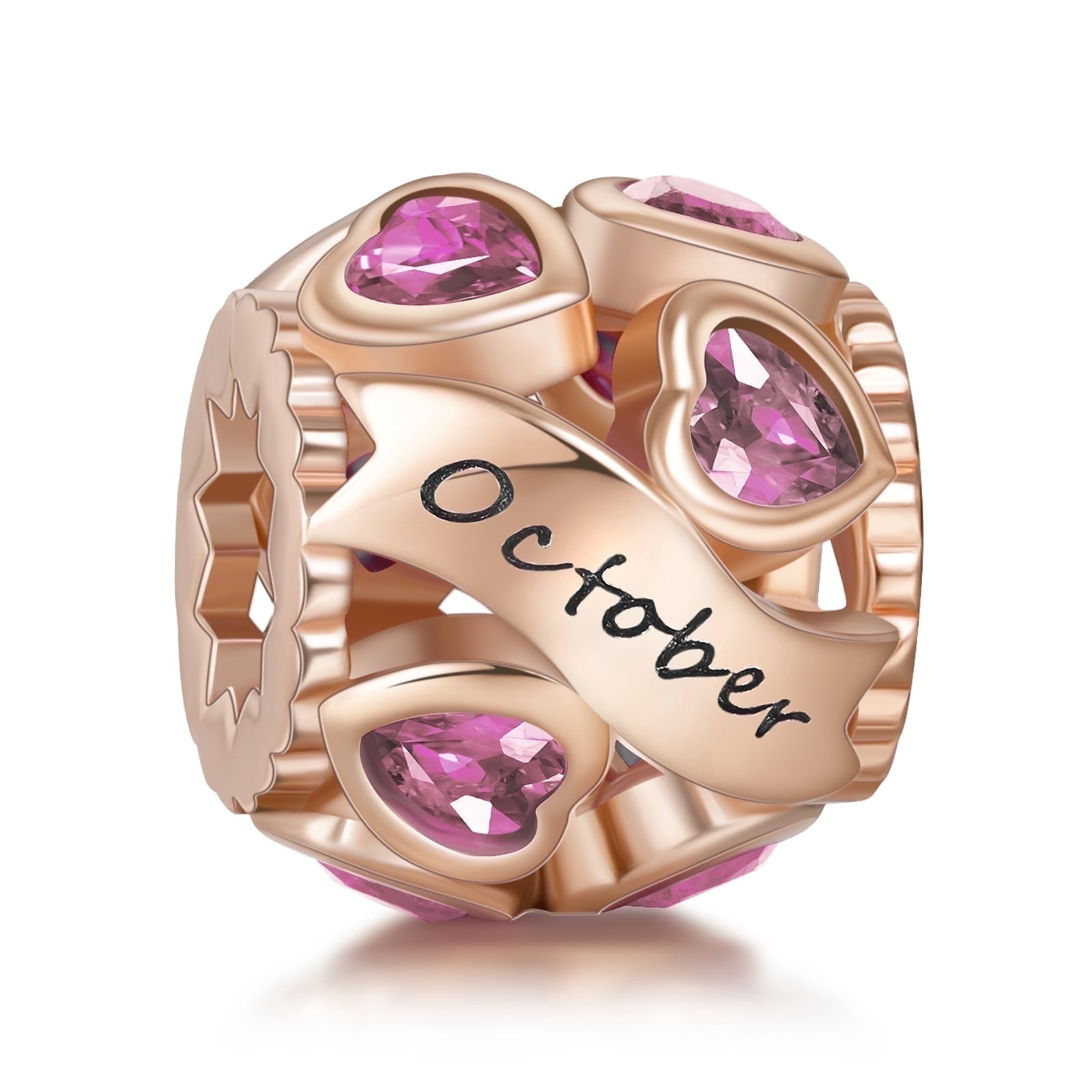 Erizteya Rose Gold October Birthstone Love All Around 925 Sterling ...