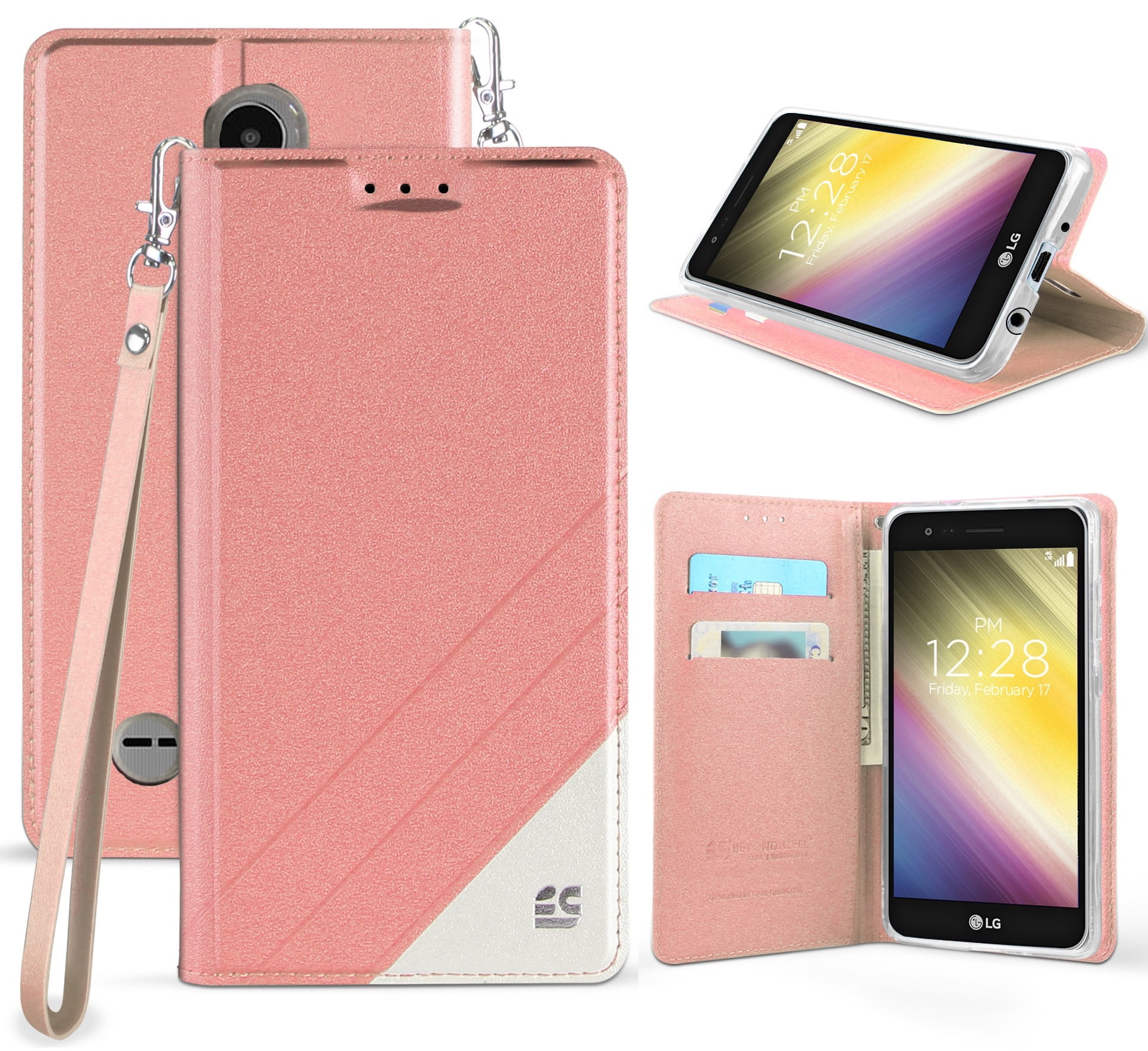 Rose Gold Pink Infolio Credit Card Slot Case Cover, View Stand [with ...