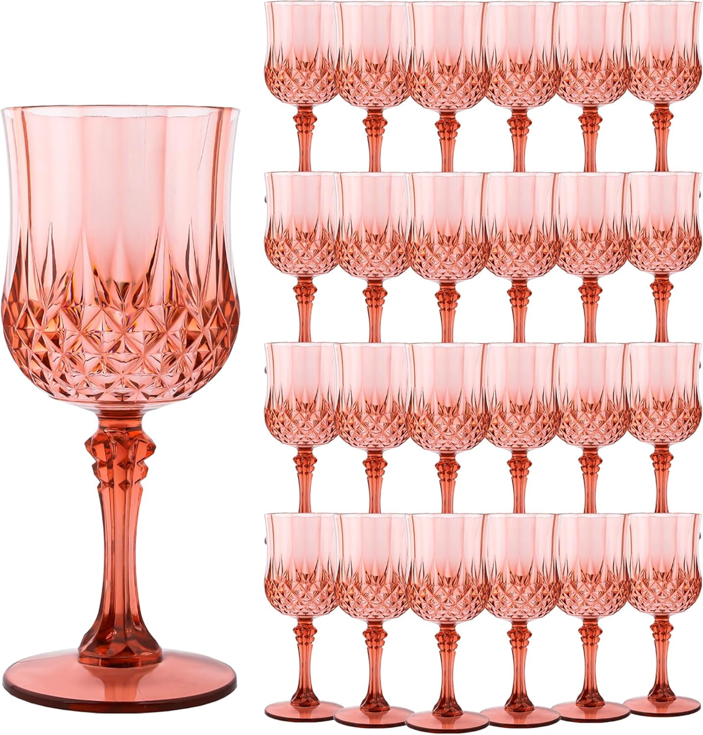 Plastic Wine Glasses，Plastic Goblets Vintage Style Cordial Drinking ...