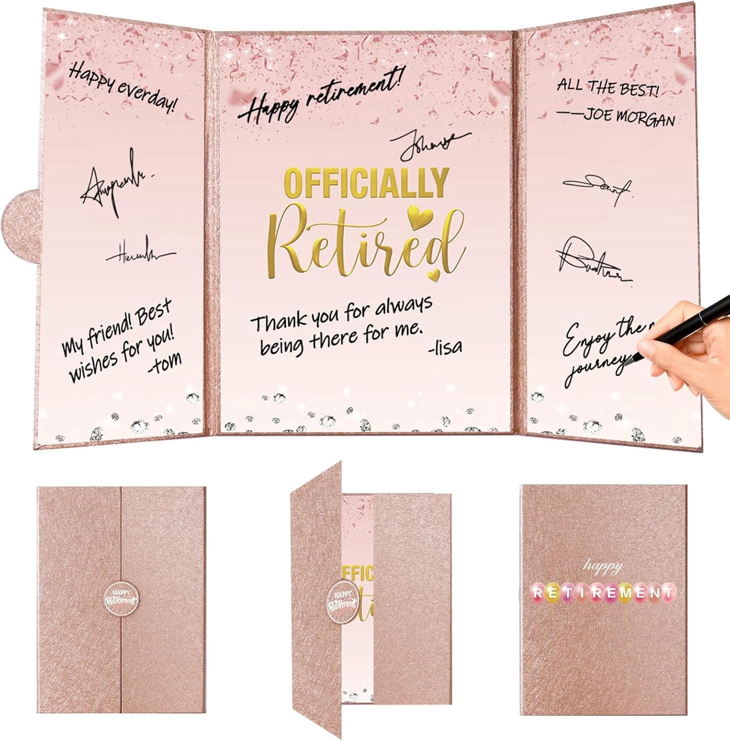Rose Gold Retirement Party Decorations for Women, Officially Retired ...