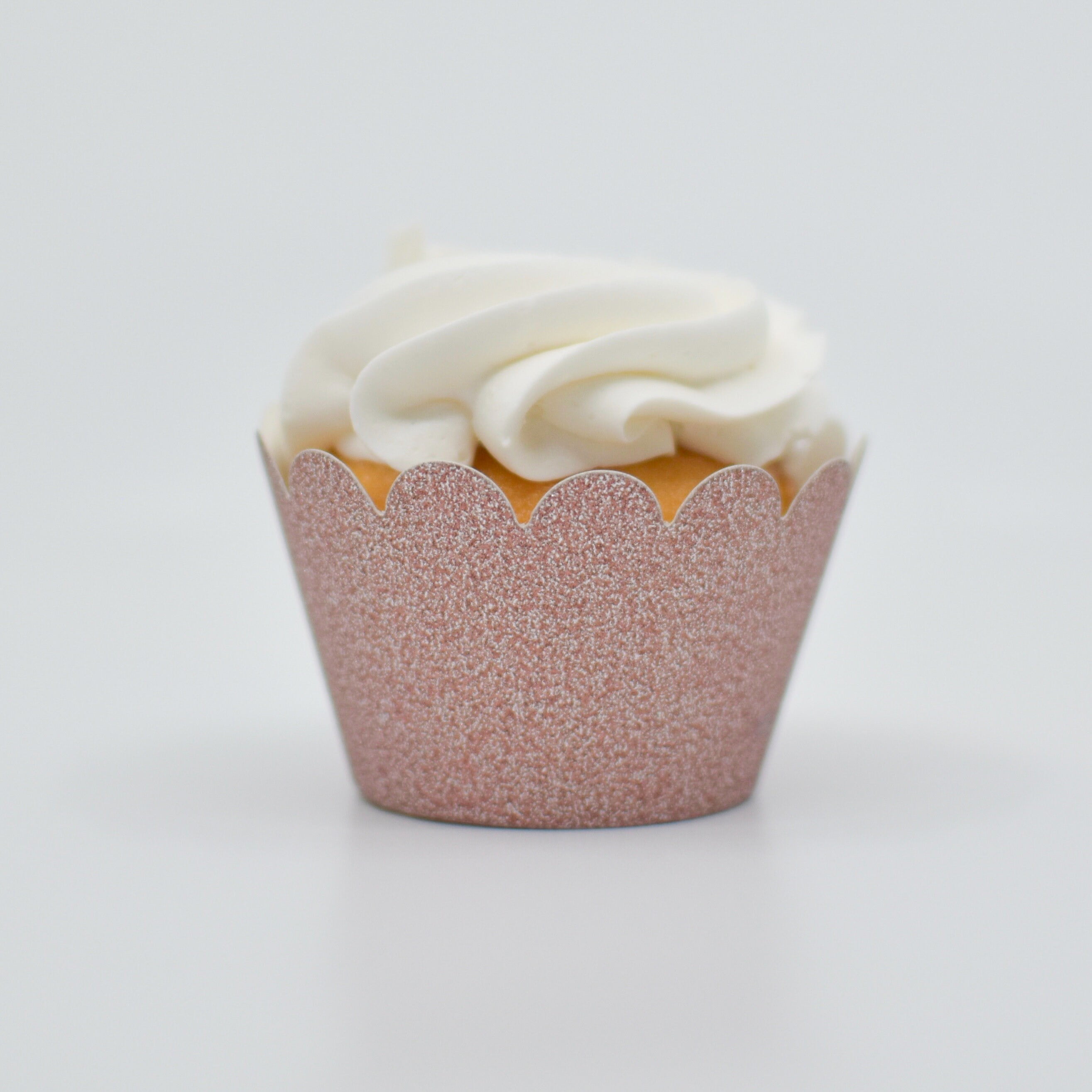 Rose Gold Sparkle Cupcake Wrappers (25pcs, Standard Size) Grease ...