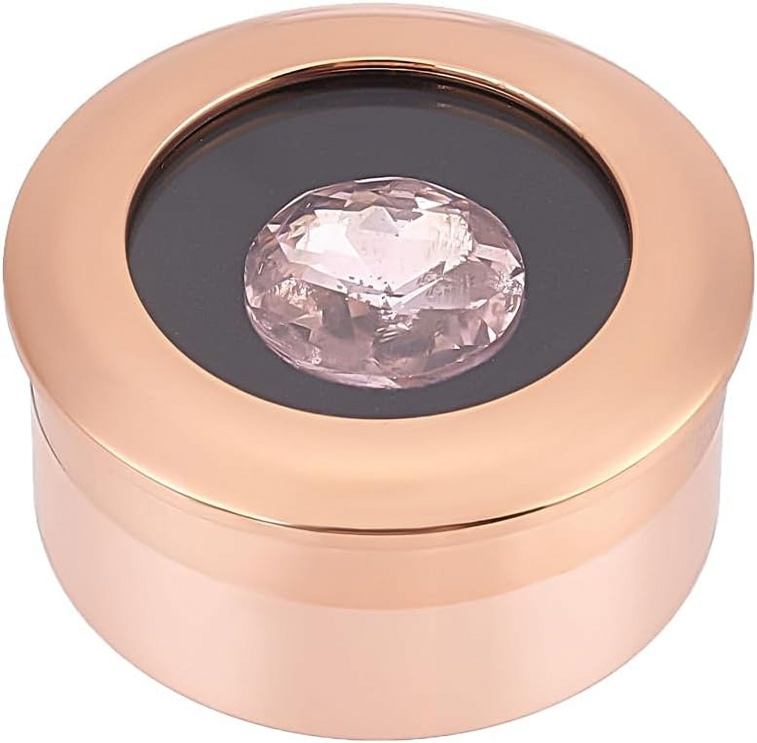 Rose Gold Stainless Steel Jewelry Gift Boxes with Velvet Cushion and ...