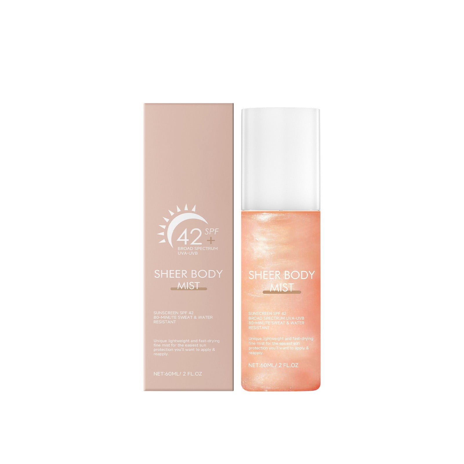Rose Gold Sunglaze Body Mist Sunscreen SPF 42 Hydrates Glowy Finish ...