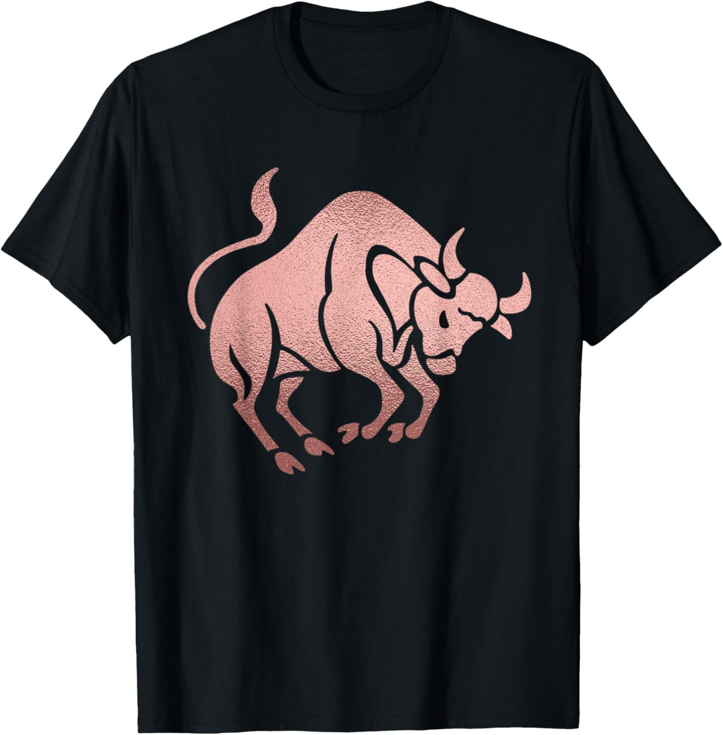 Rose Gold Taurus Bull Symbol Zodiac Star Sign T-Shirt - Walmart.com