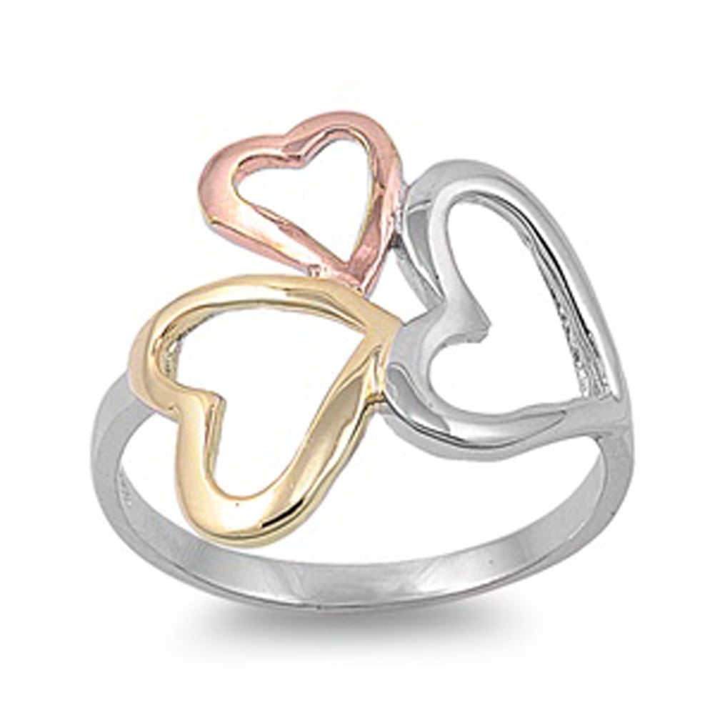 Rose Gold-Tone Promise Purity Ring .925 Sterling Silver Band Jewelry ...