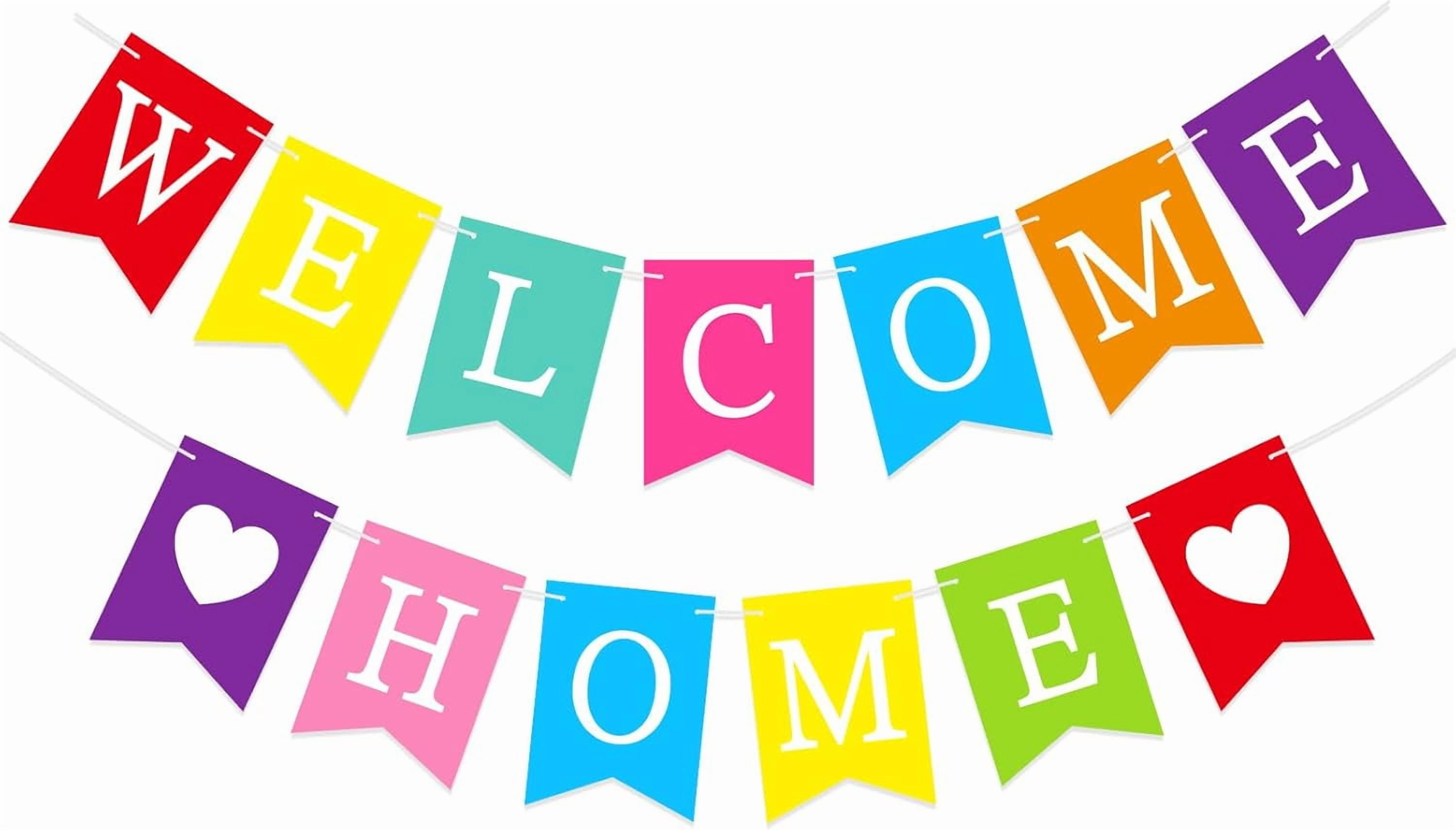 Rose Gold Welcome Home Banner Welcome Decorations Welcome Back Sign for ...