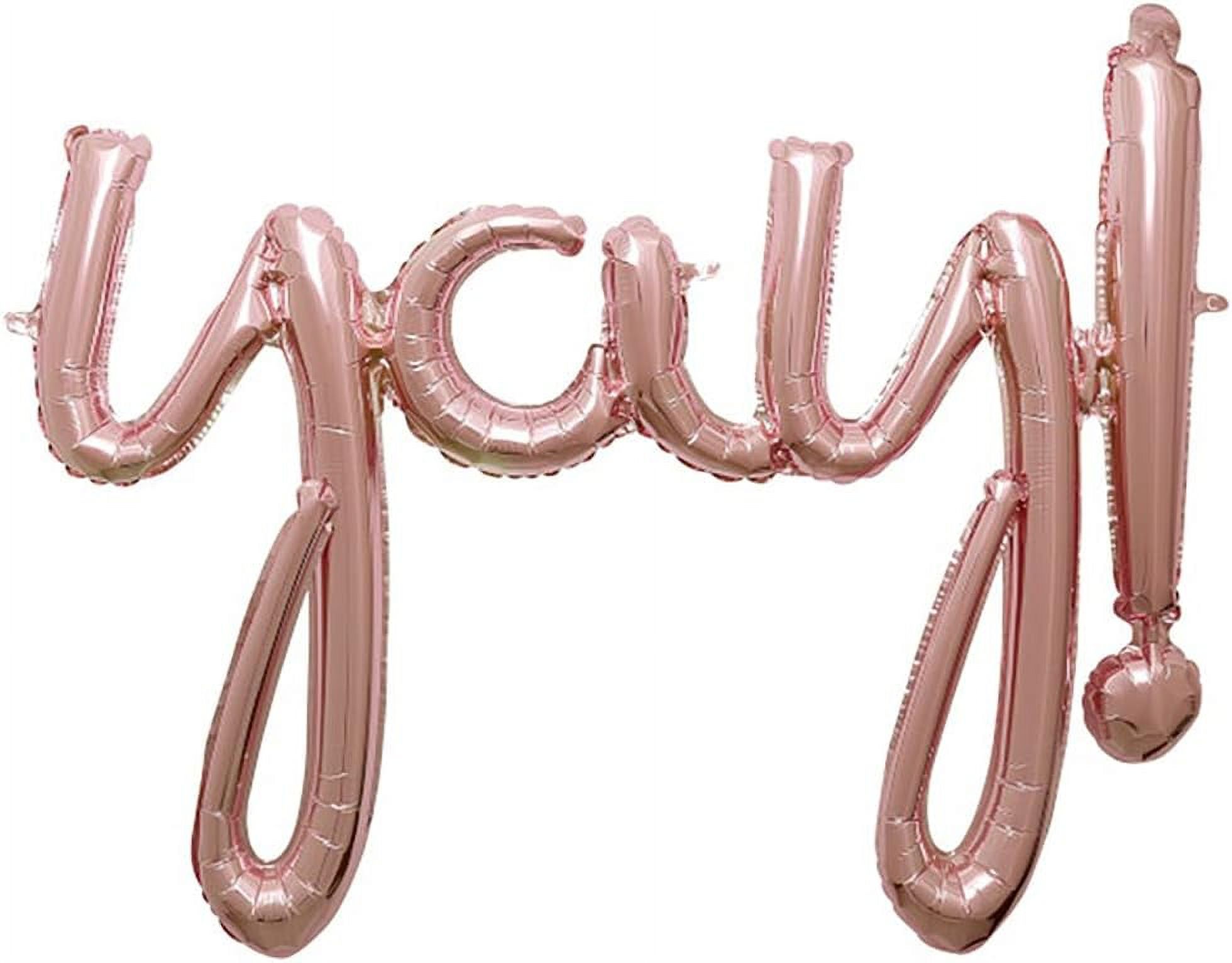 Rose Gold "Yay!" Balloon Script (Each) - Walmart.com
