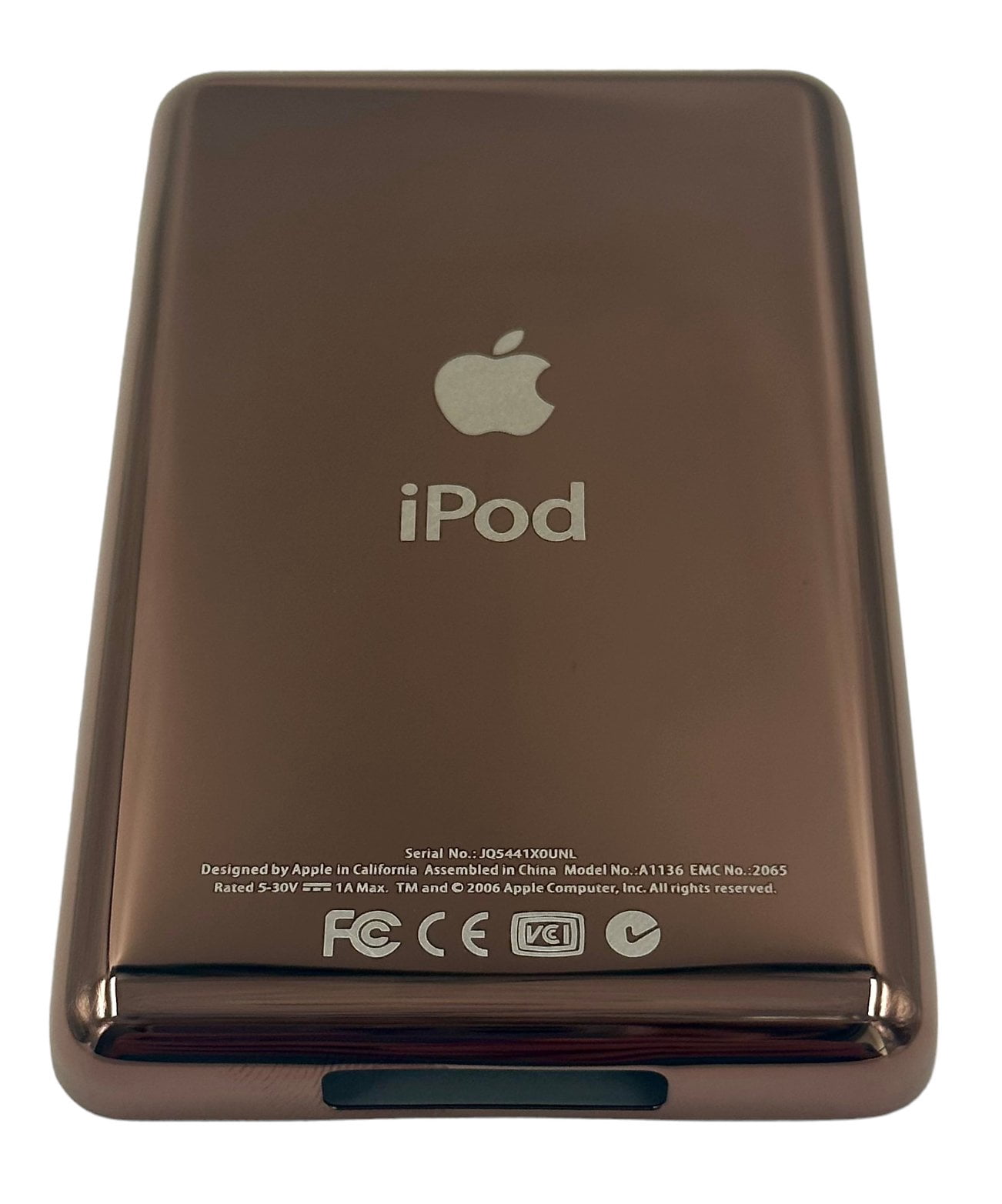 Rose Gold iPod Classic 5th 6th 7th Thick Back Bottom Rear Metal Chrome ...