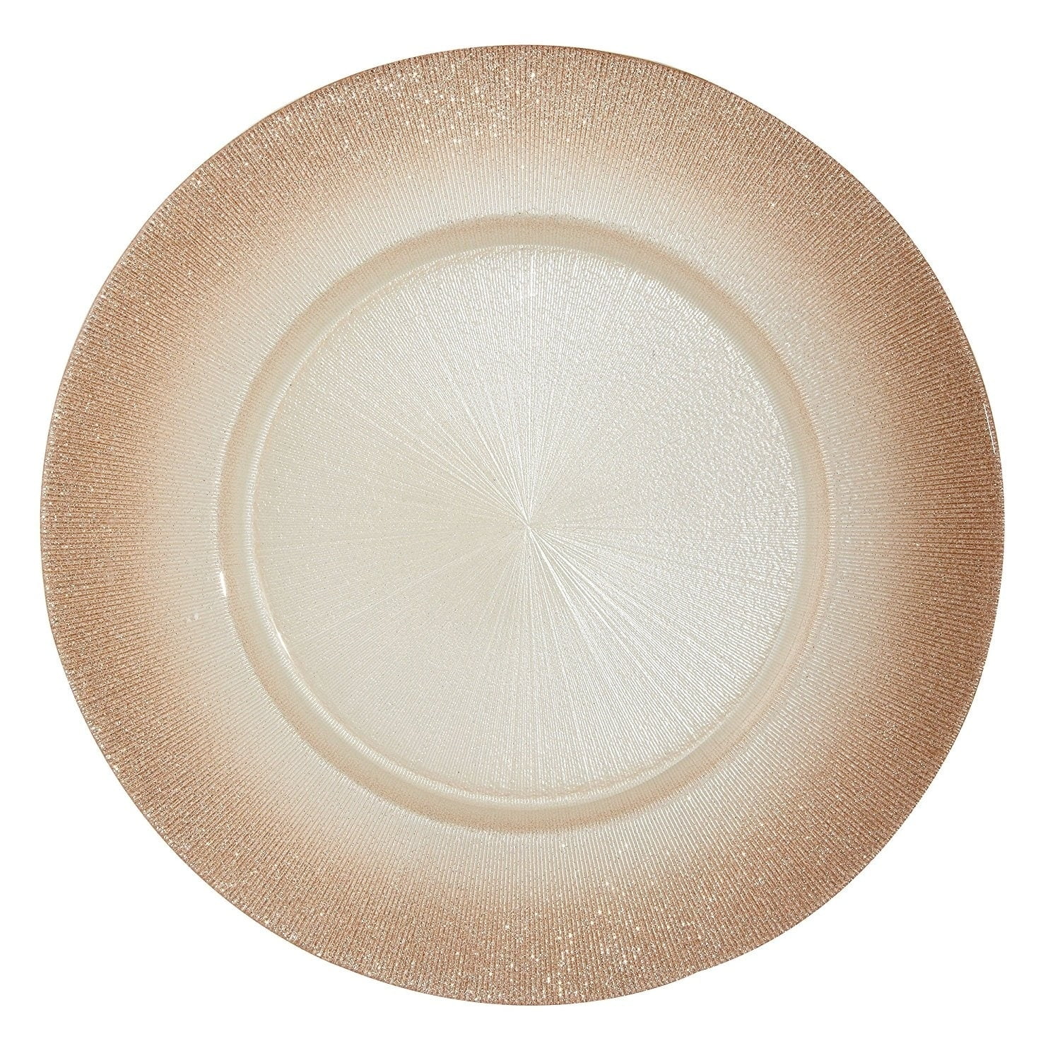 Rose Gold w/Glitter Edge 13 inch Plate, Set of 4 - Walmart.com