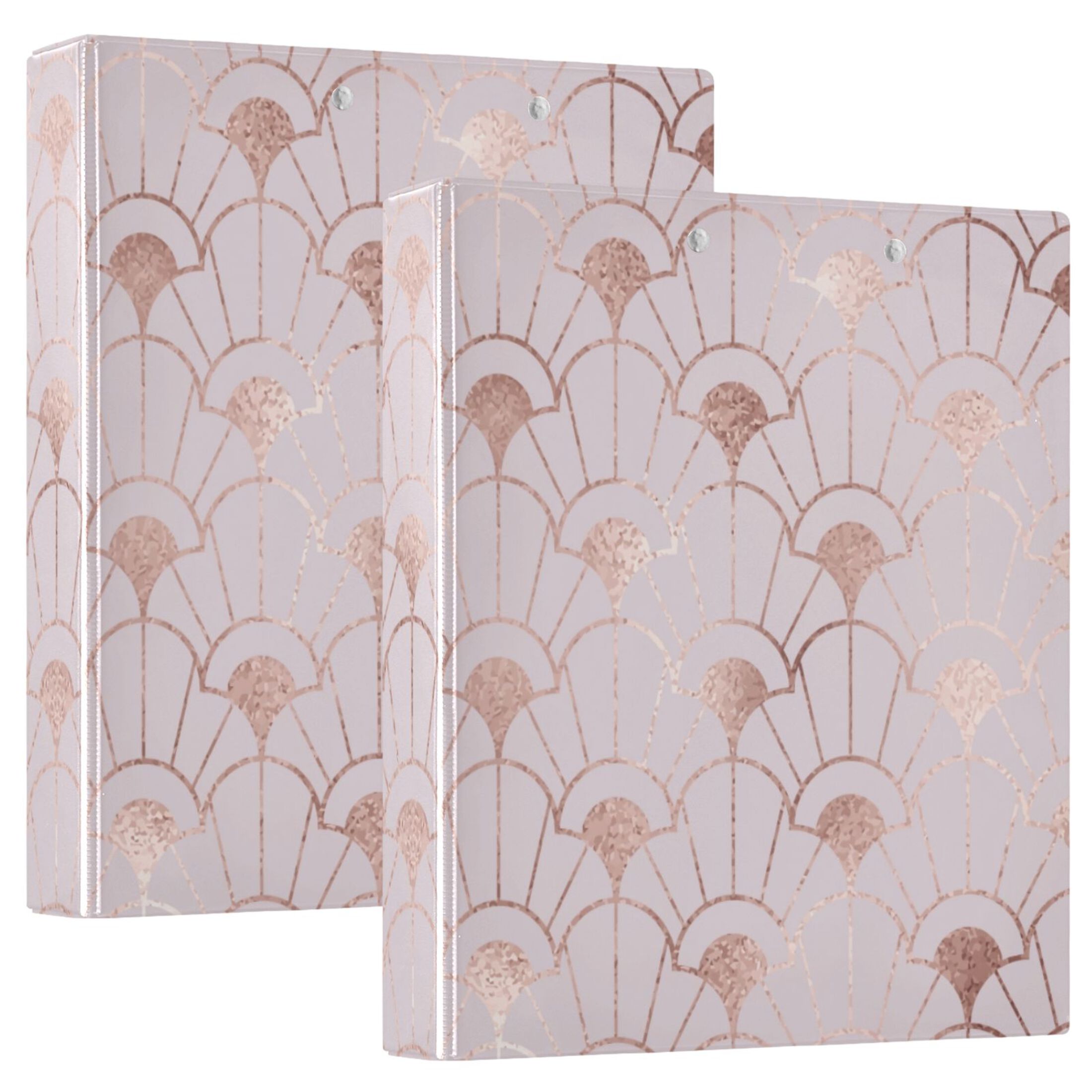 Rose Golden Flower Hardcover 3 Ring Binder 1.5 inch Round Rings with ...