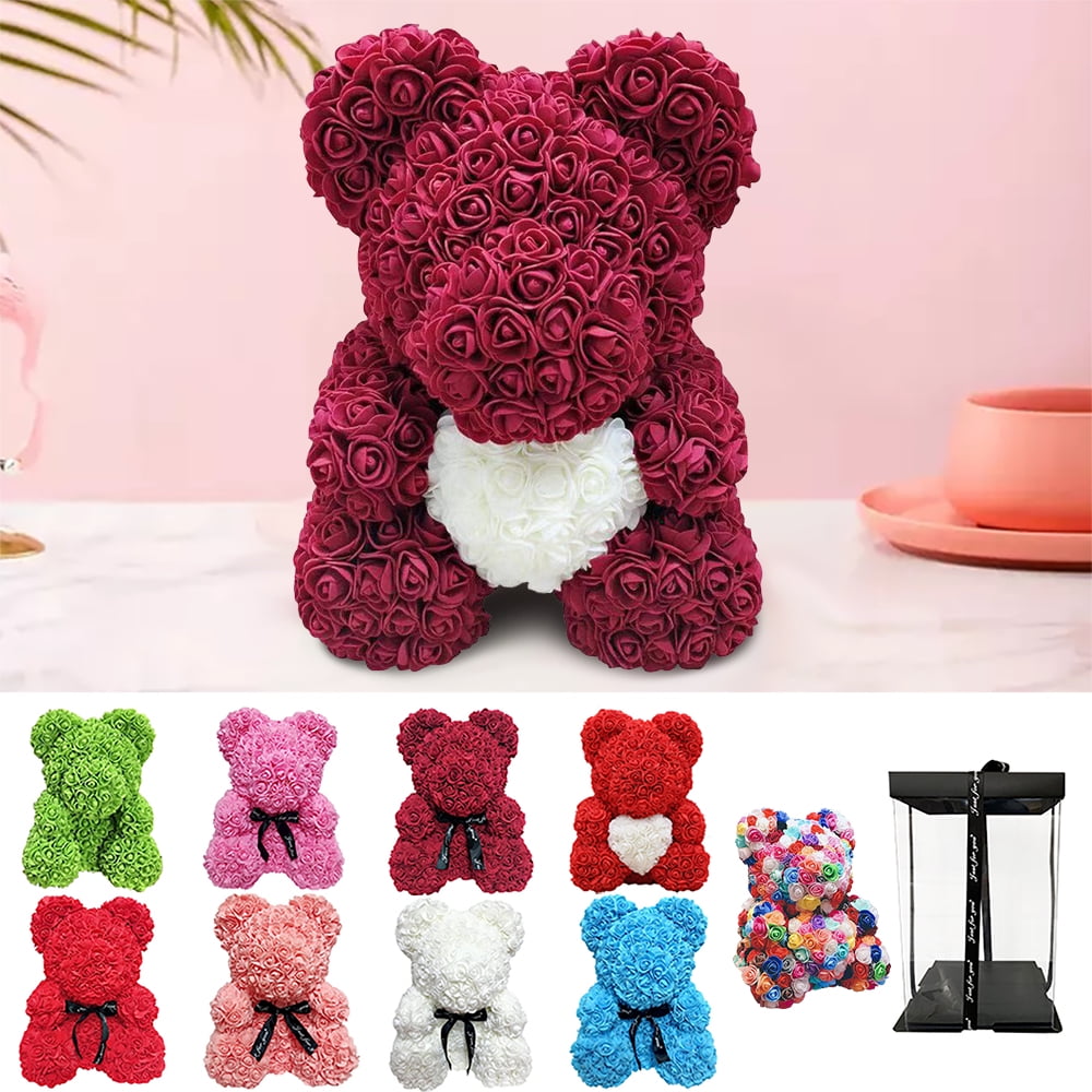Rose ,Handmade Rose Teddy Gifts for Girlfriend ,10-inch Rose Gifts for ...