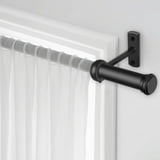 "Adjustable 72""-144"" Black Industrial Curtain Rod, Wall & Ceiling ...