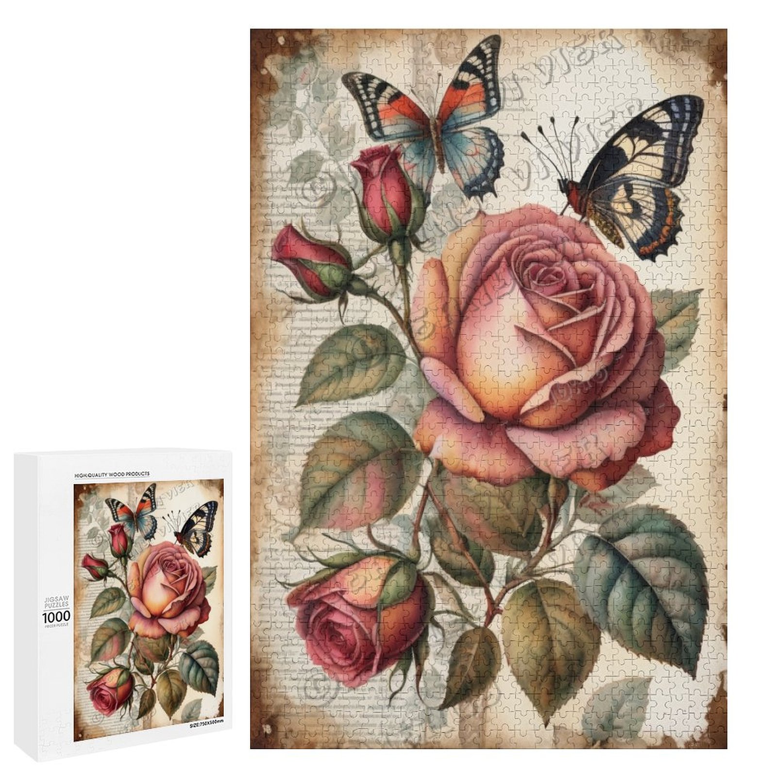 Rose Home Wall Signs for Bedroom Living Room Rustic Wooden Farmhouse ...
