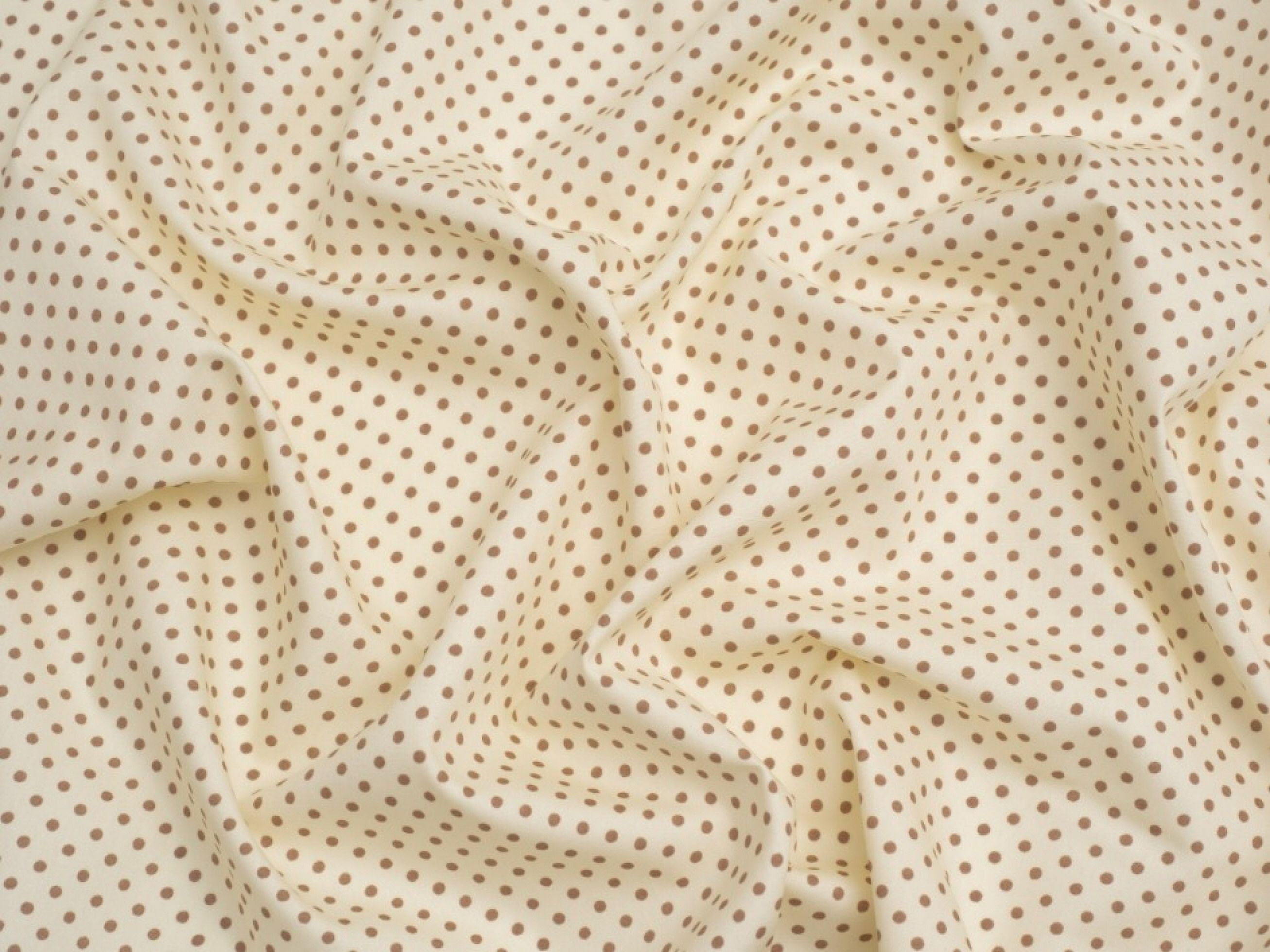 Rose & Hubble 100% Cotton Poplin Fabric Tan on Ivory - per yard ...