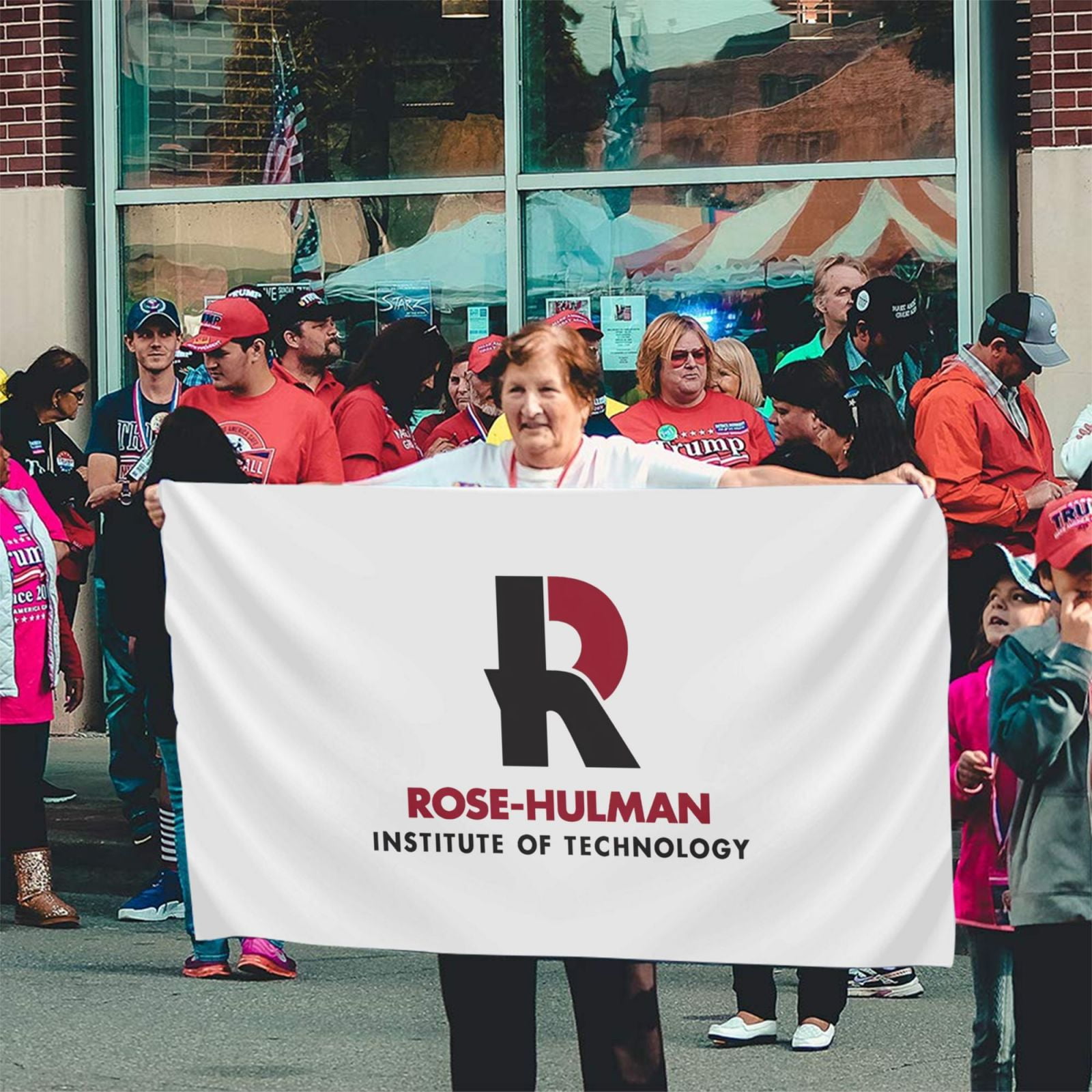 Rose-Hulman Institute Of Technology Logo Flag 3x5 Ft Holiday Banner ...
