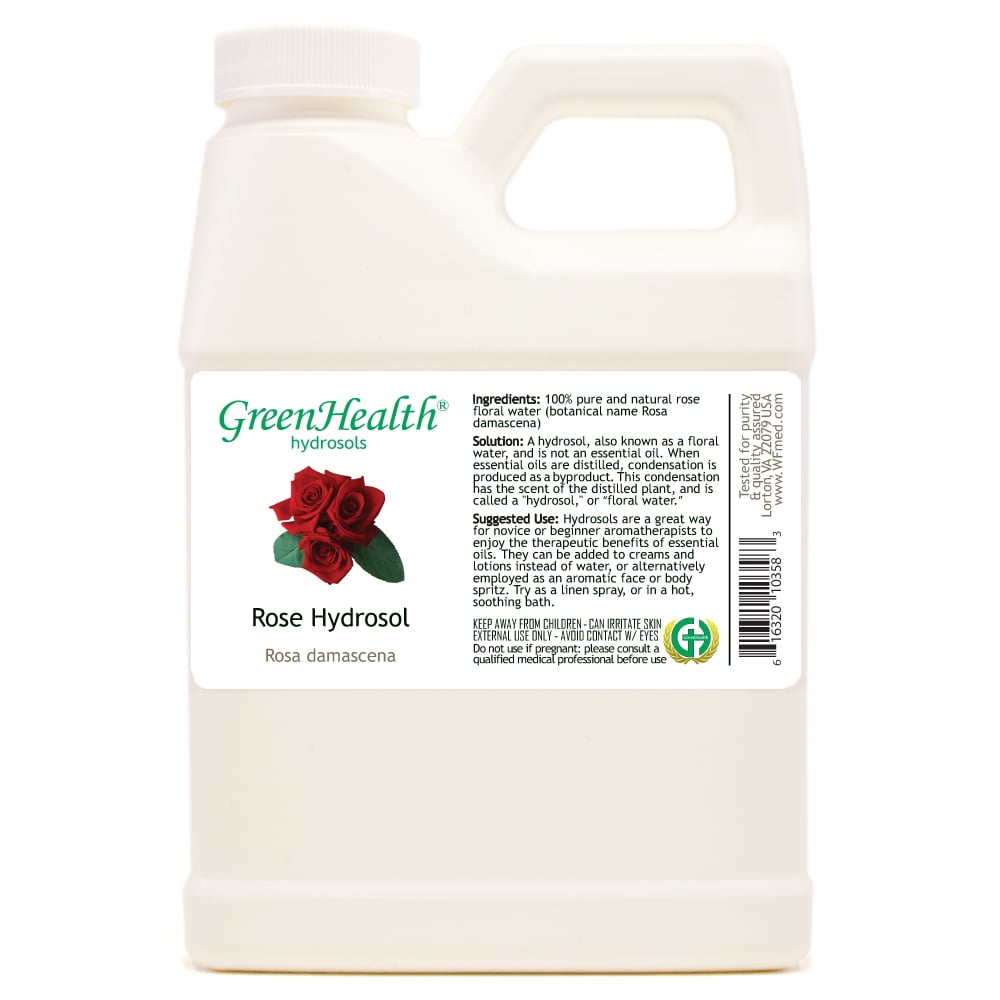 Rose Hydrosol - 16 fl oz - White Plastic Jug W/ Cap - GreenHealth ...