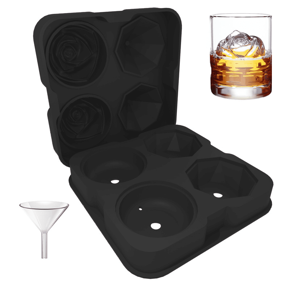 Rose Ice & Diamond Ice Ball ,For Chilling Cocktails, Whiskey, Bourbon ...